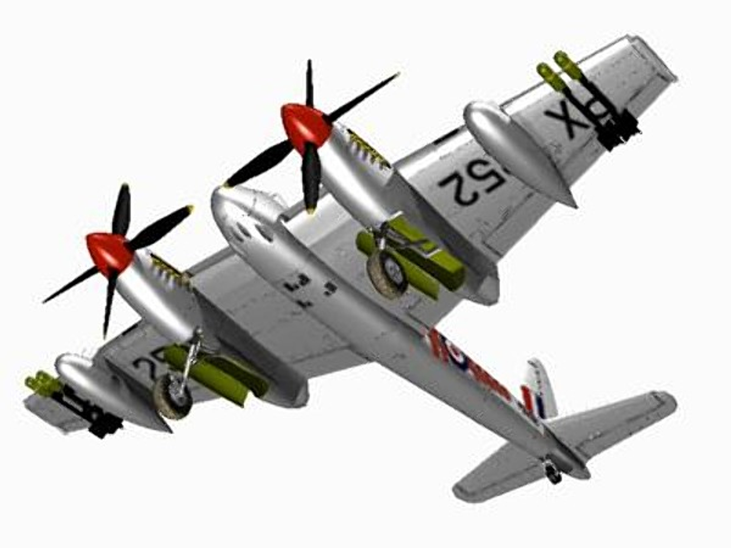 3d model haviland hornet fighters