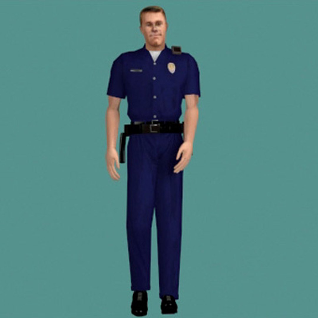 Human Cop Police 3d Model