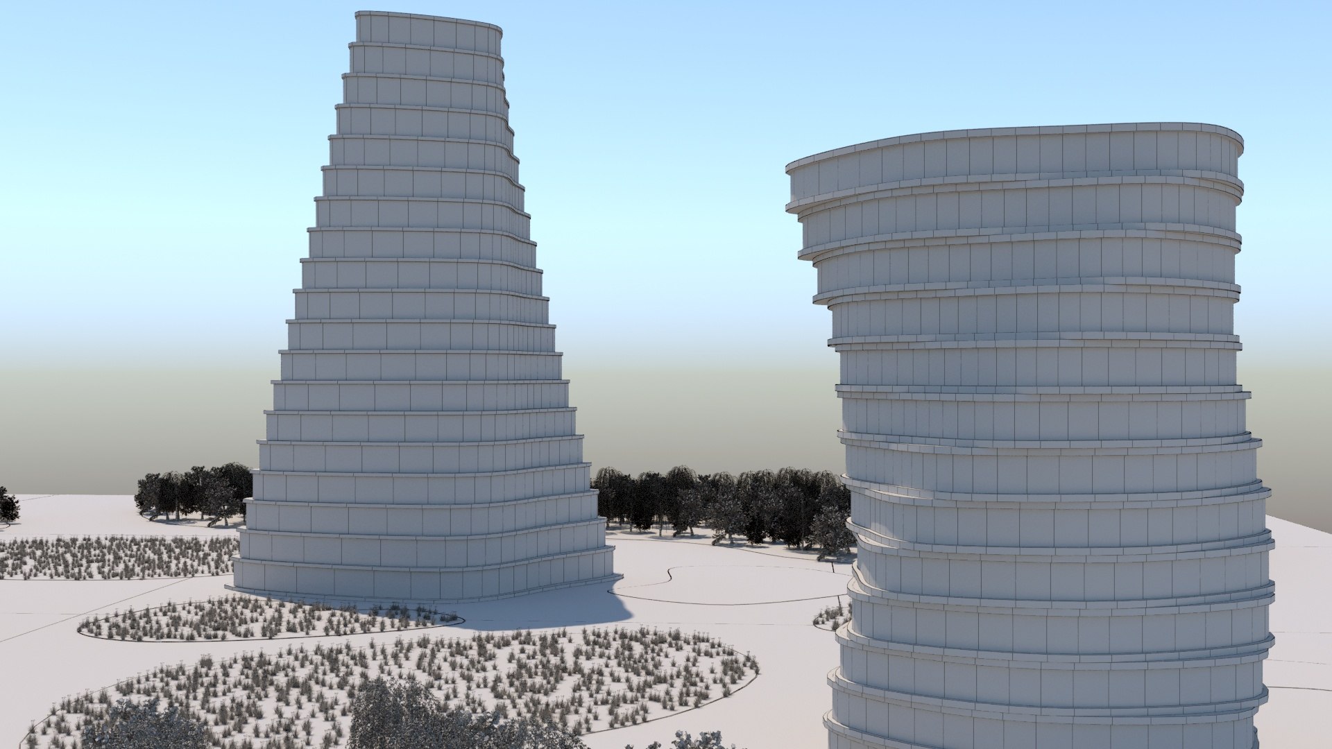 Parametric Buildings Model - TurboSquid 1980727