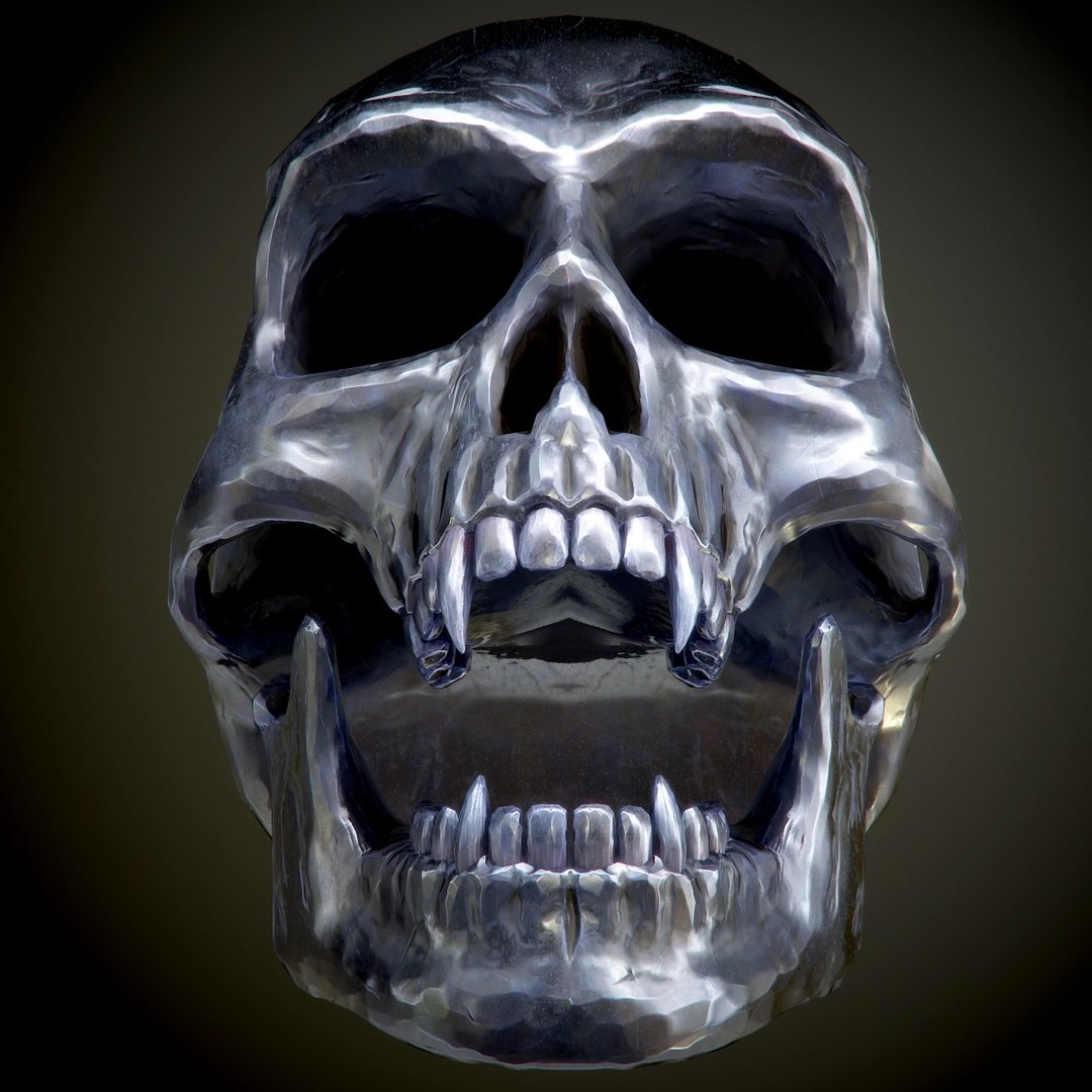 Steel Skull Fangs 3d Model