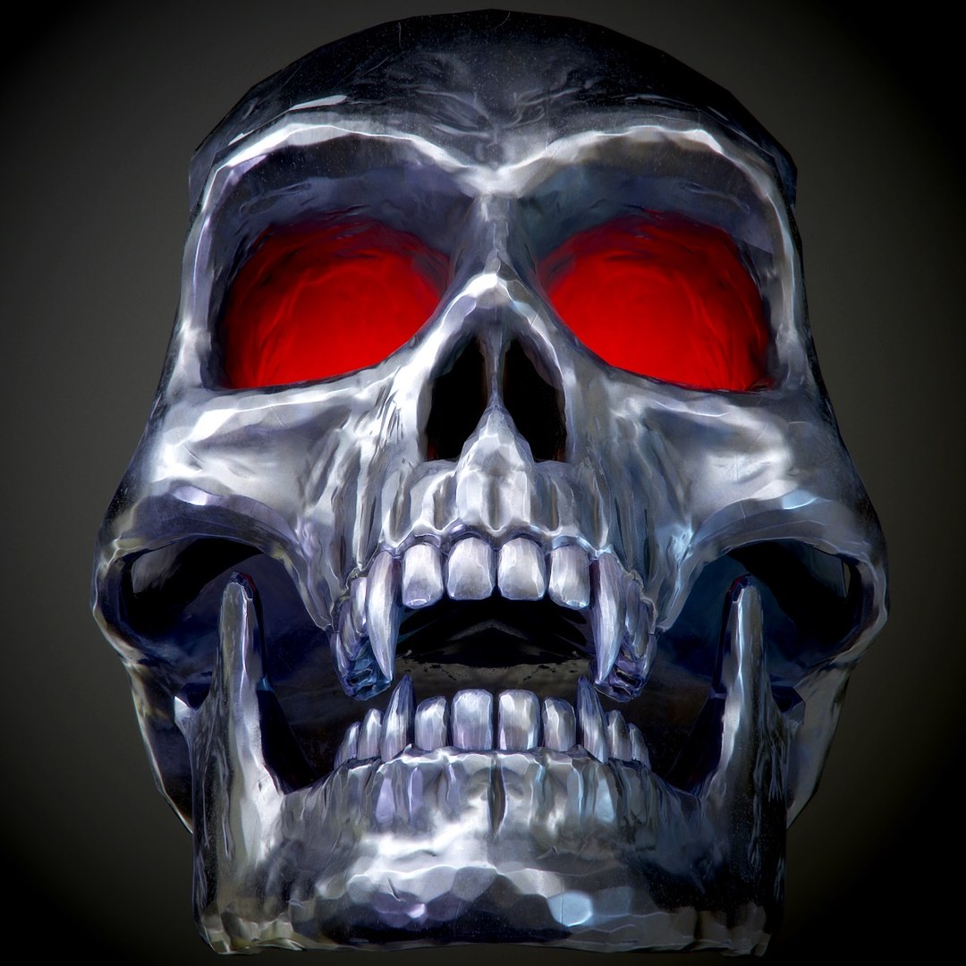 Steel Skull Fangs 3d Model