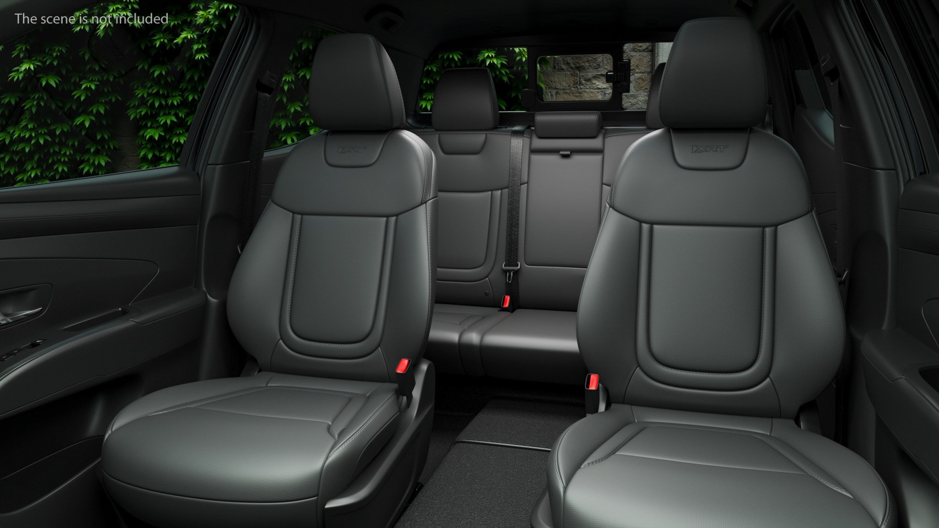 3D Interior Vehicle Full Seat Set Black Model - TurboSquid 2504659