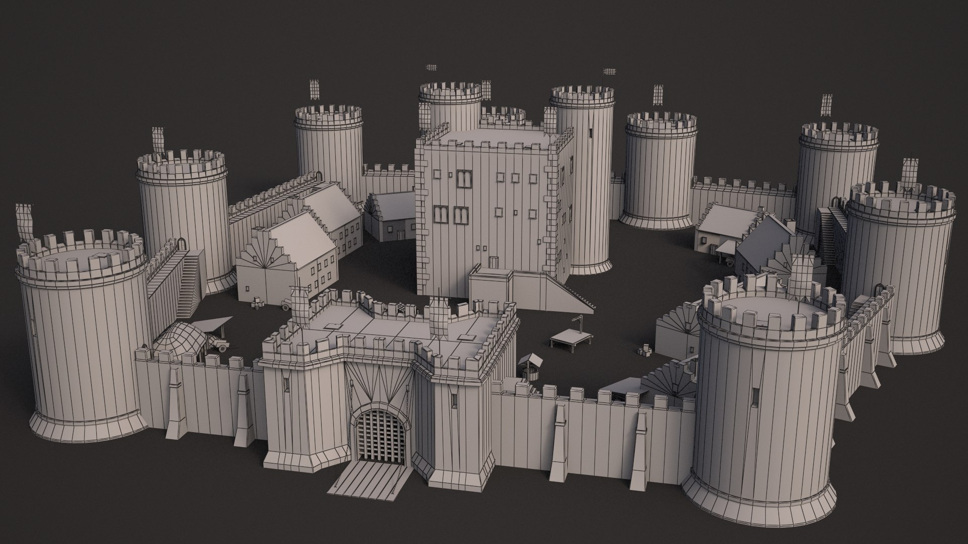 Medieval Castle Set 3ds