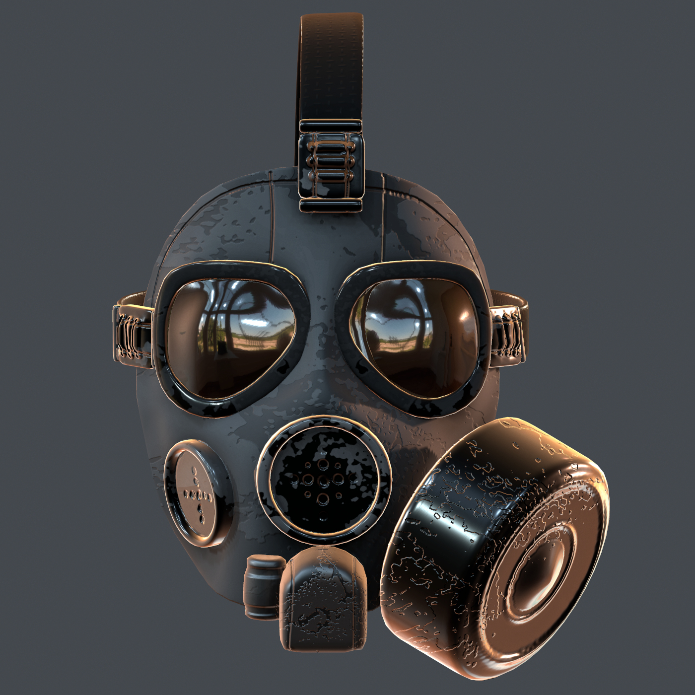Gas mask 3D model - TurboSquid 1683380