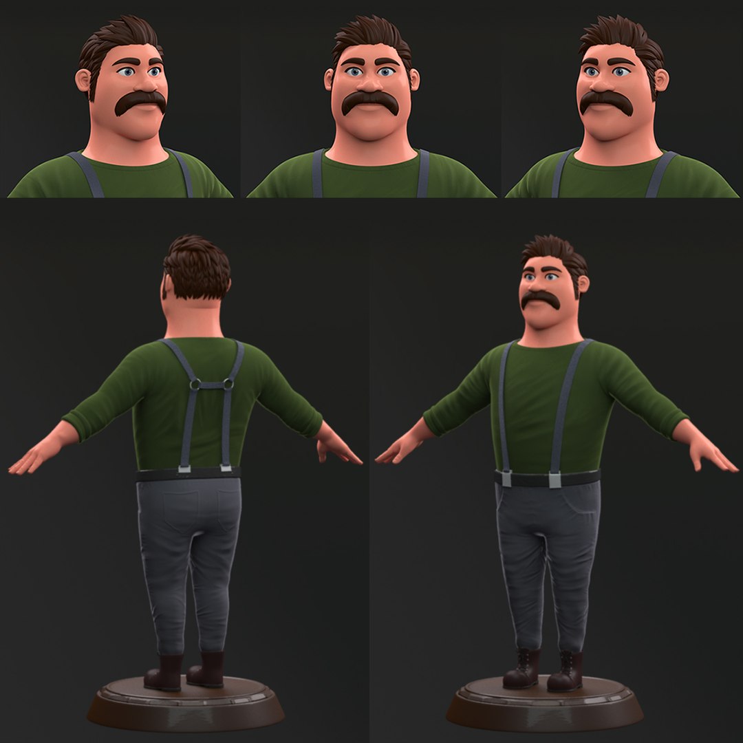 Man Cartoon 3D Model - TurboSquid 1501344