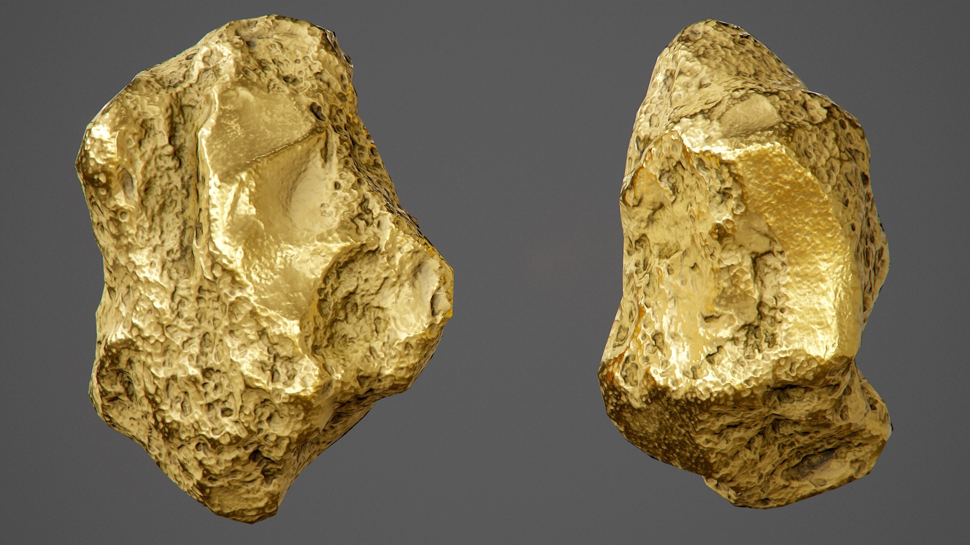 Gold Nugget Pbr - 3D Model - TurboSquid 1293355
