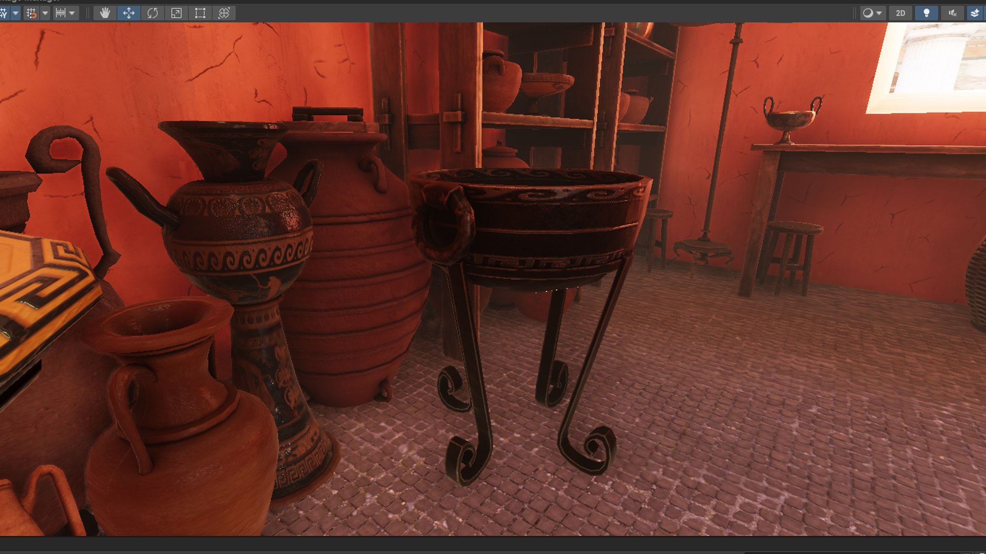 3D Model Ancient Iron Fire Pit Set - TurboSquid 2143506
