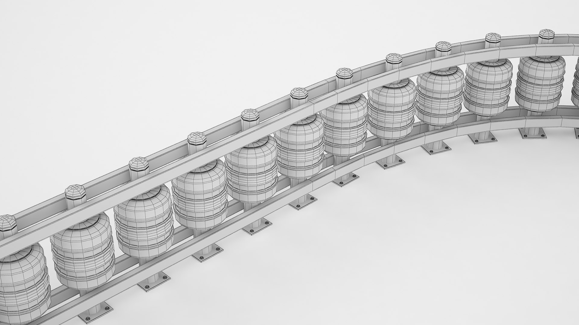 Safety Roller Barrier 3D Model - TurboSquid 1622496