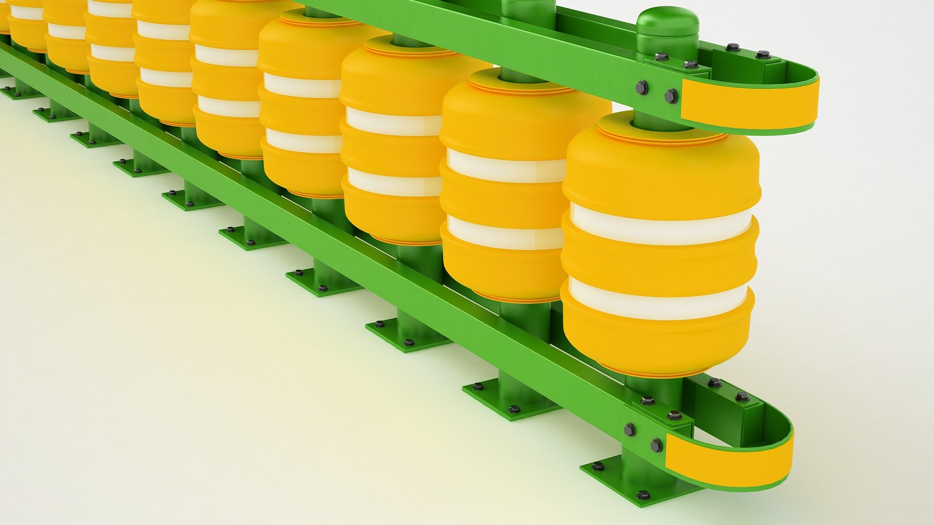 Safety Roller Barrier 3D Model - TurboSquid 1622496