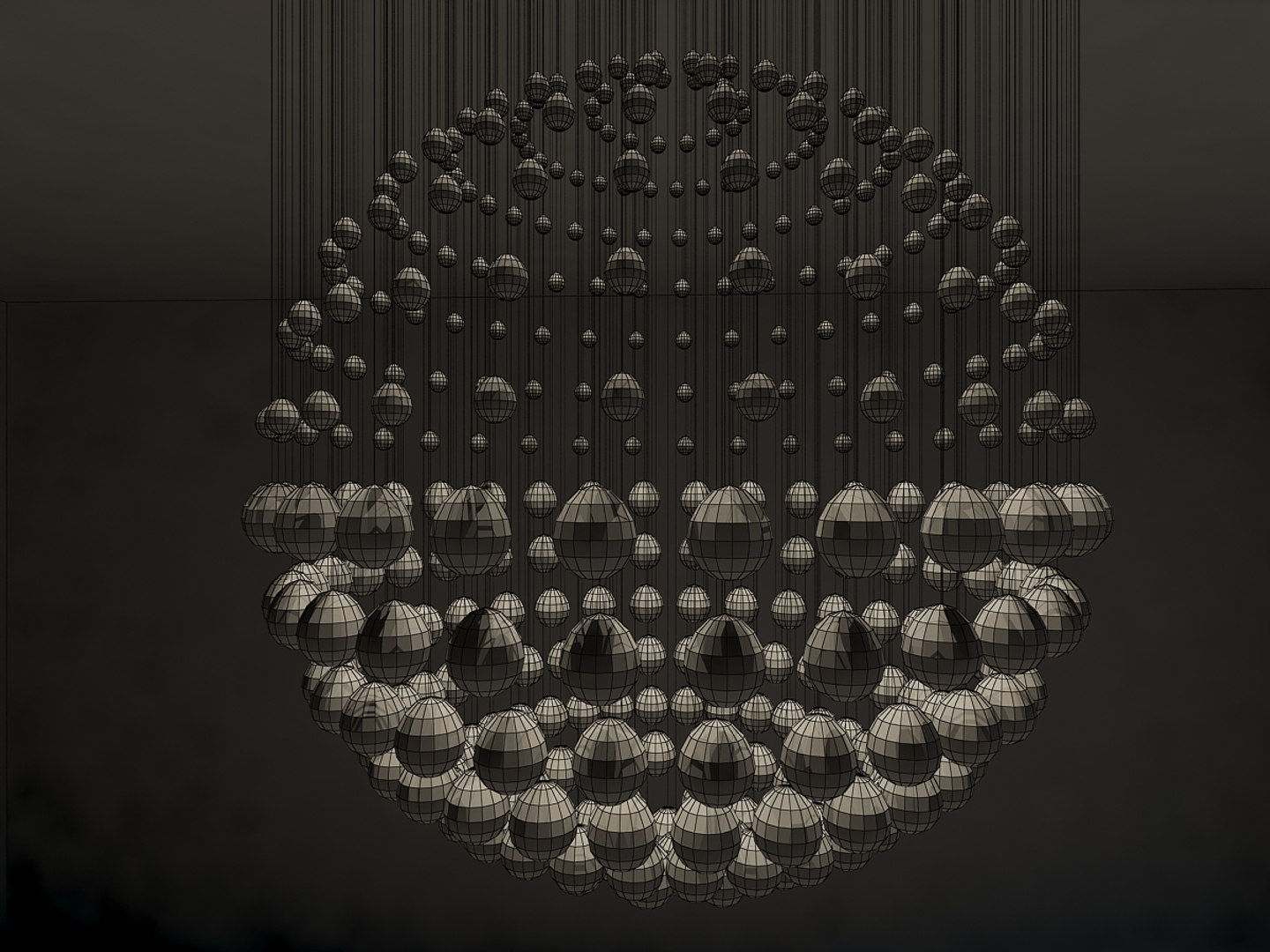 Crystal Pendant Lamp 3d Model
