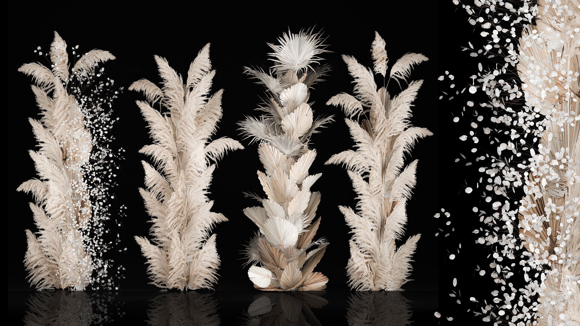 Art Installation Of Dry Branches Dried Flowers 3D Model - TurboSquid ...