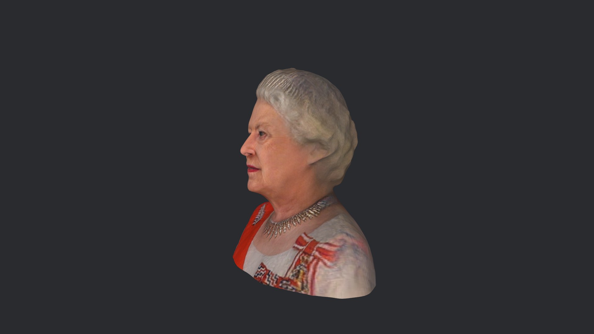 3D Model Queen Elizabeth- Realistic Bust Head Ready 3d Model ...