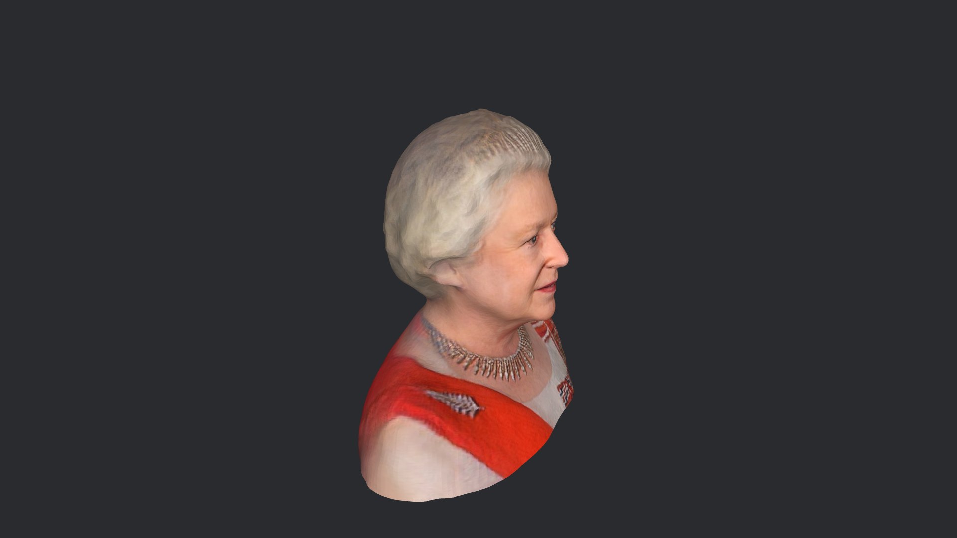 3D Model Queen Elizabeth- Realistic Bust Head Ready 3d Model ...