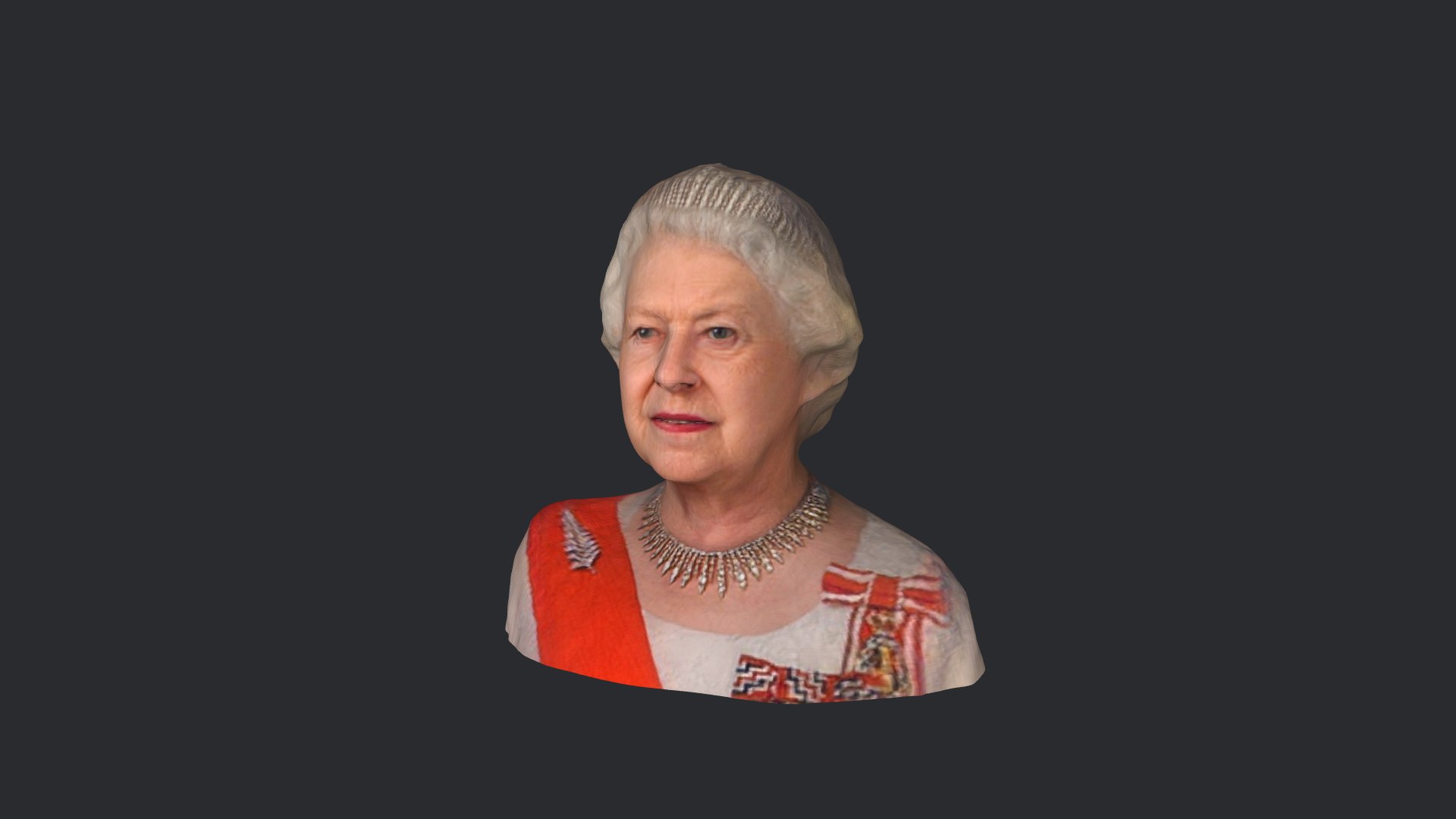 3D Model Queen Elizabeth- Realistic Bust Head Ready 3d Model ...