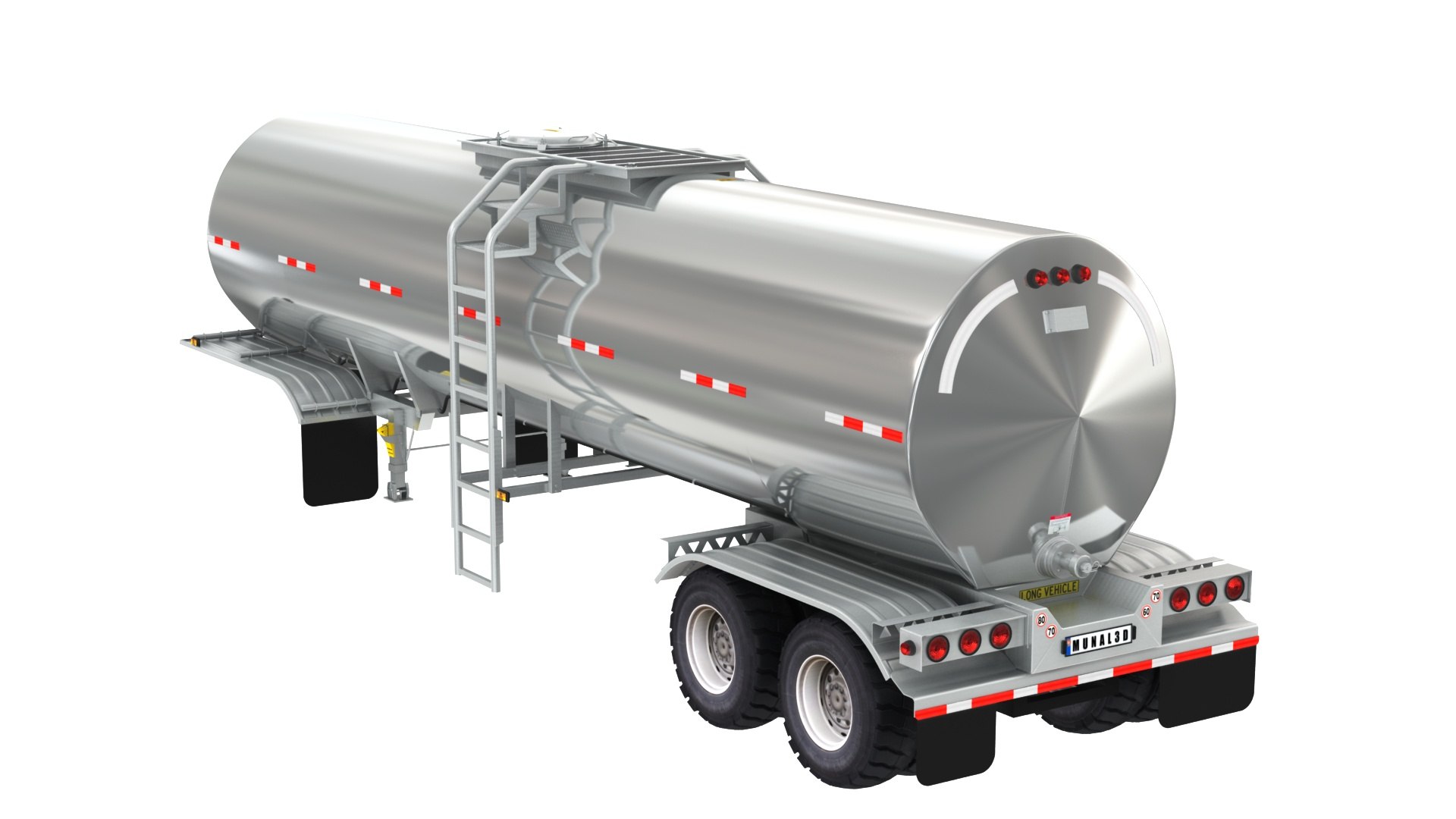 3D Model Milk Tanker And Trailer - TurboSquid 2278548