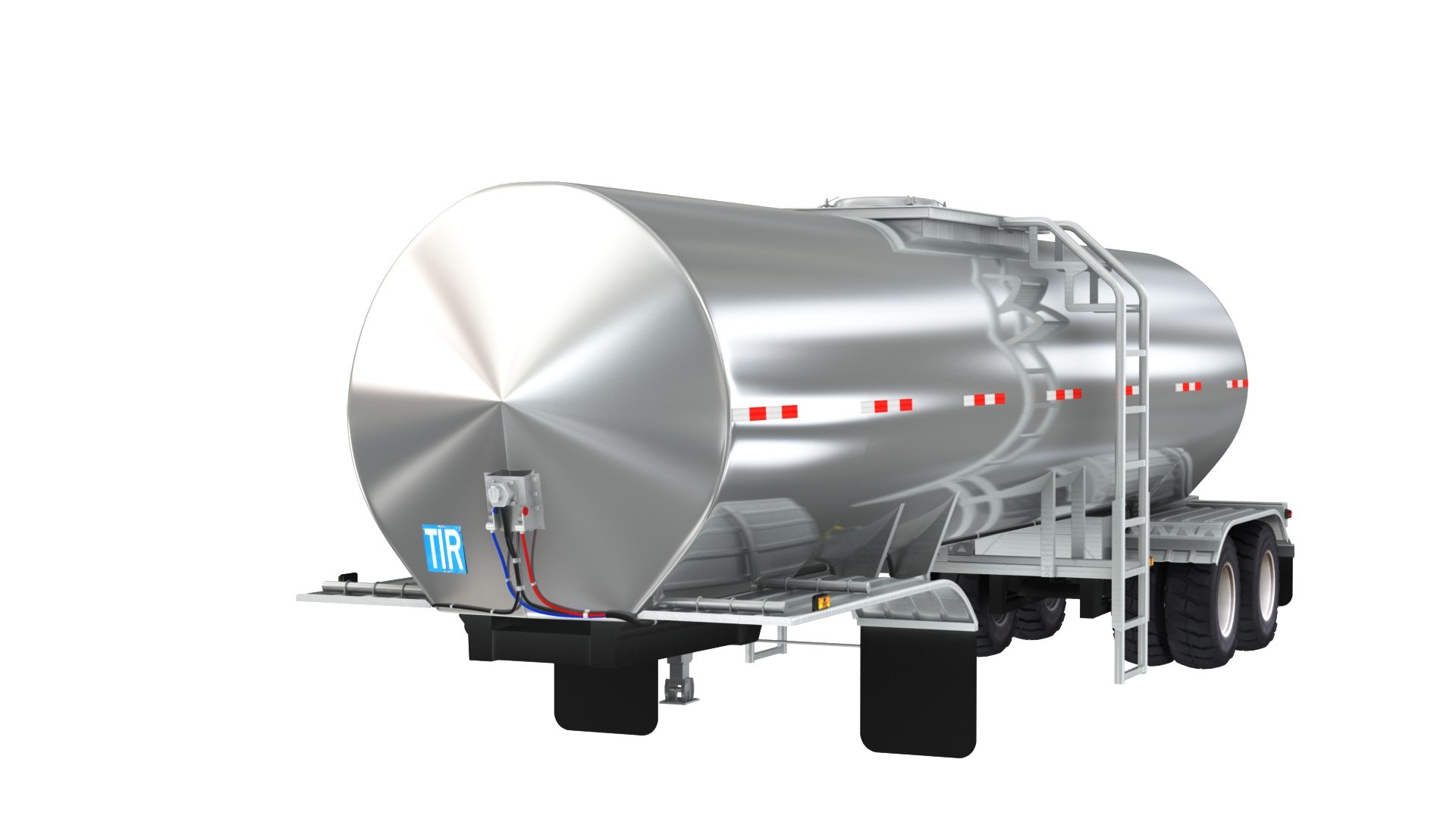 3D Model Milk Tanker And Trailer - TurboSquid 2278548