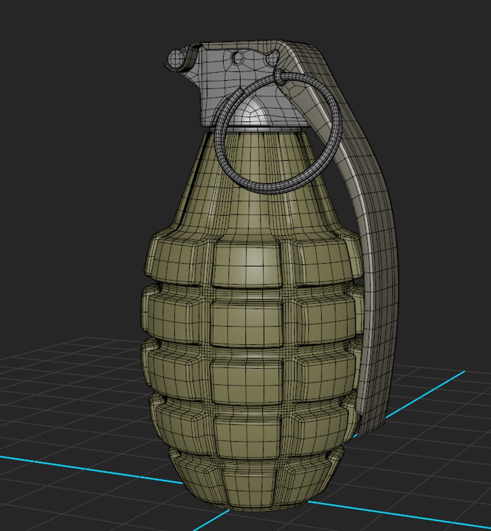 3D Model American Frag Hand Grenade - TurboSquid 1393719