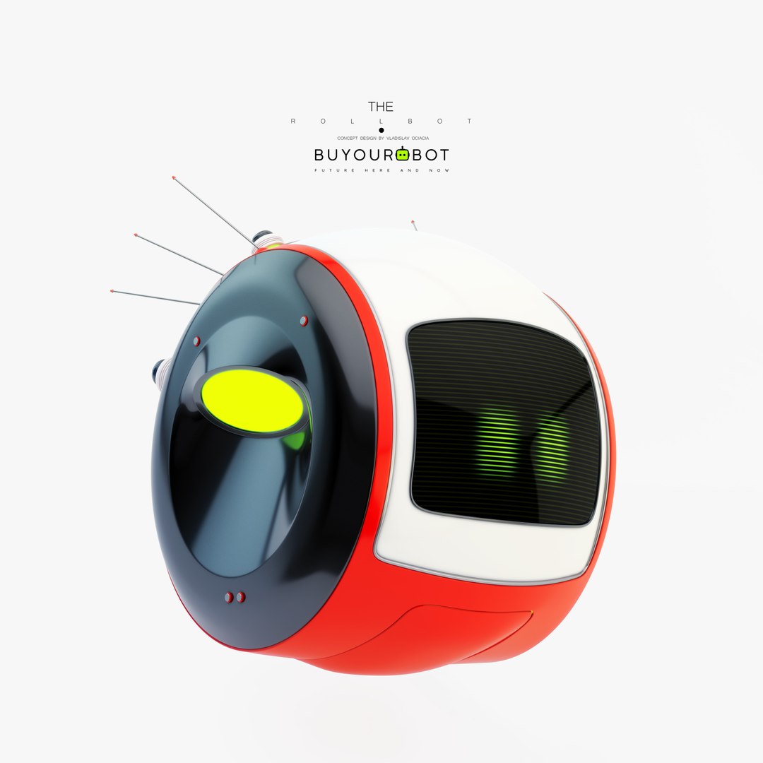 3D Cute Rolling Bot Toy Model - TurboSquid 1473304