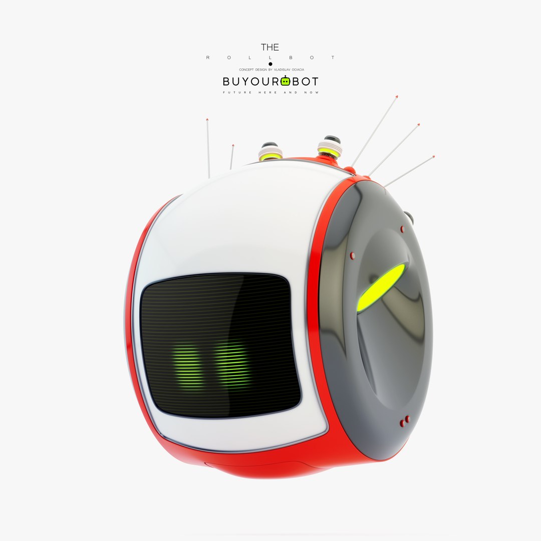 3D Cute Rolling Bot Toy Model - TurboSquid 1473304