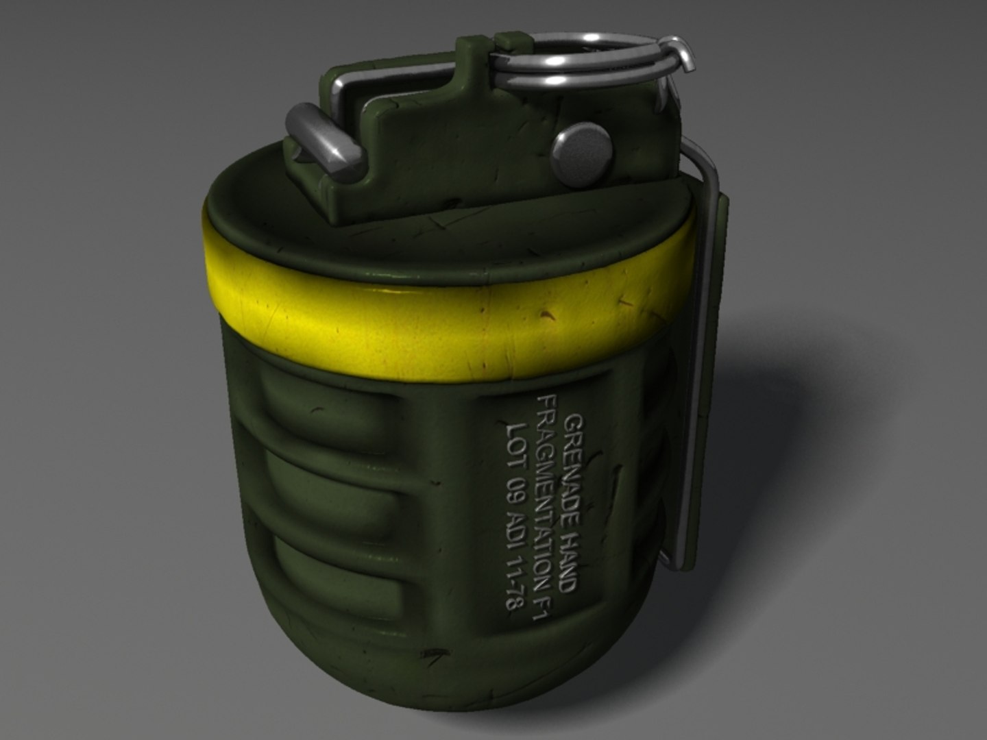 F1 Fragmentation Grenade Frag 3d Max