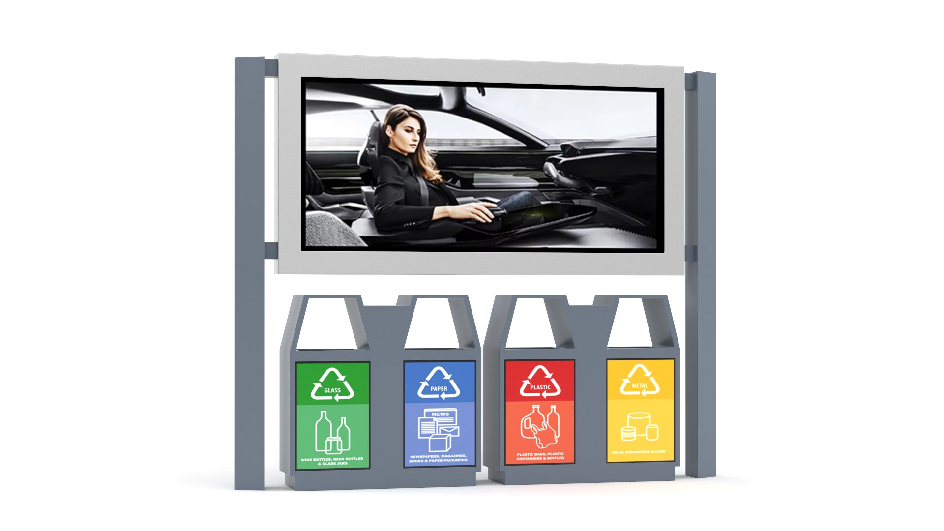 Free Trash Bin Led Light Box 3D Model - TurboSquid 2276380