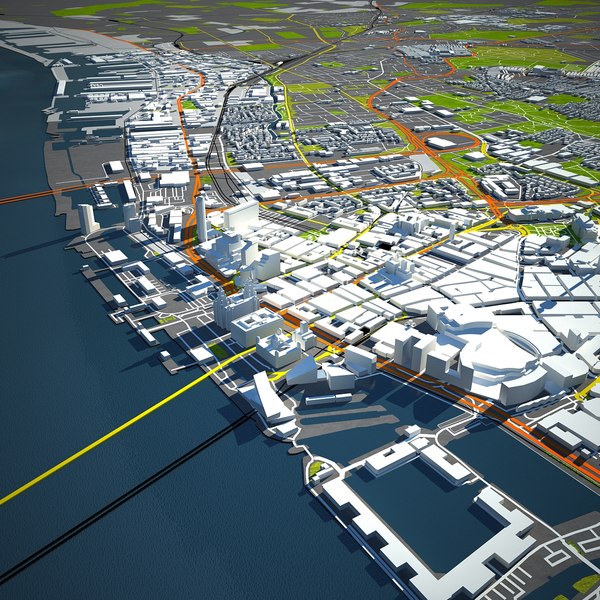 3D liverpool skyline model - TurboSquid 1447989