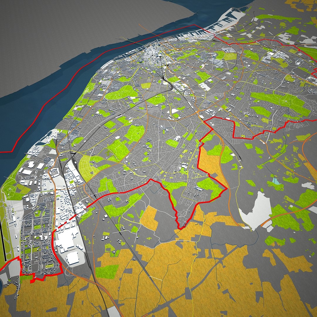 3D Liverpool Skyline Model - TurboSquid 1447989