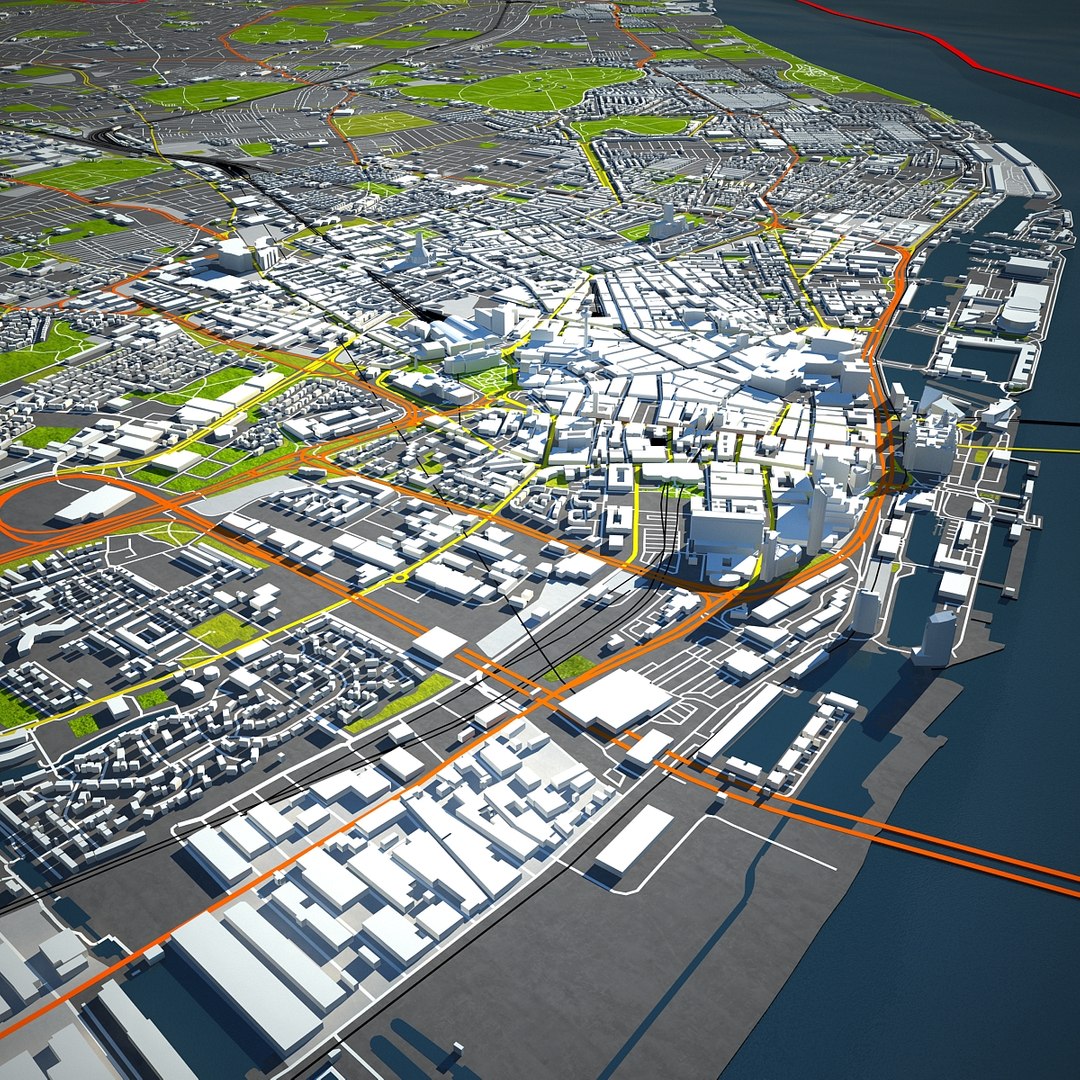 3D Liverpool Skyline Model - TurboSquid 1447989