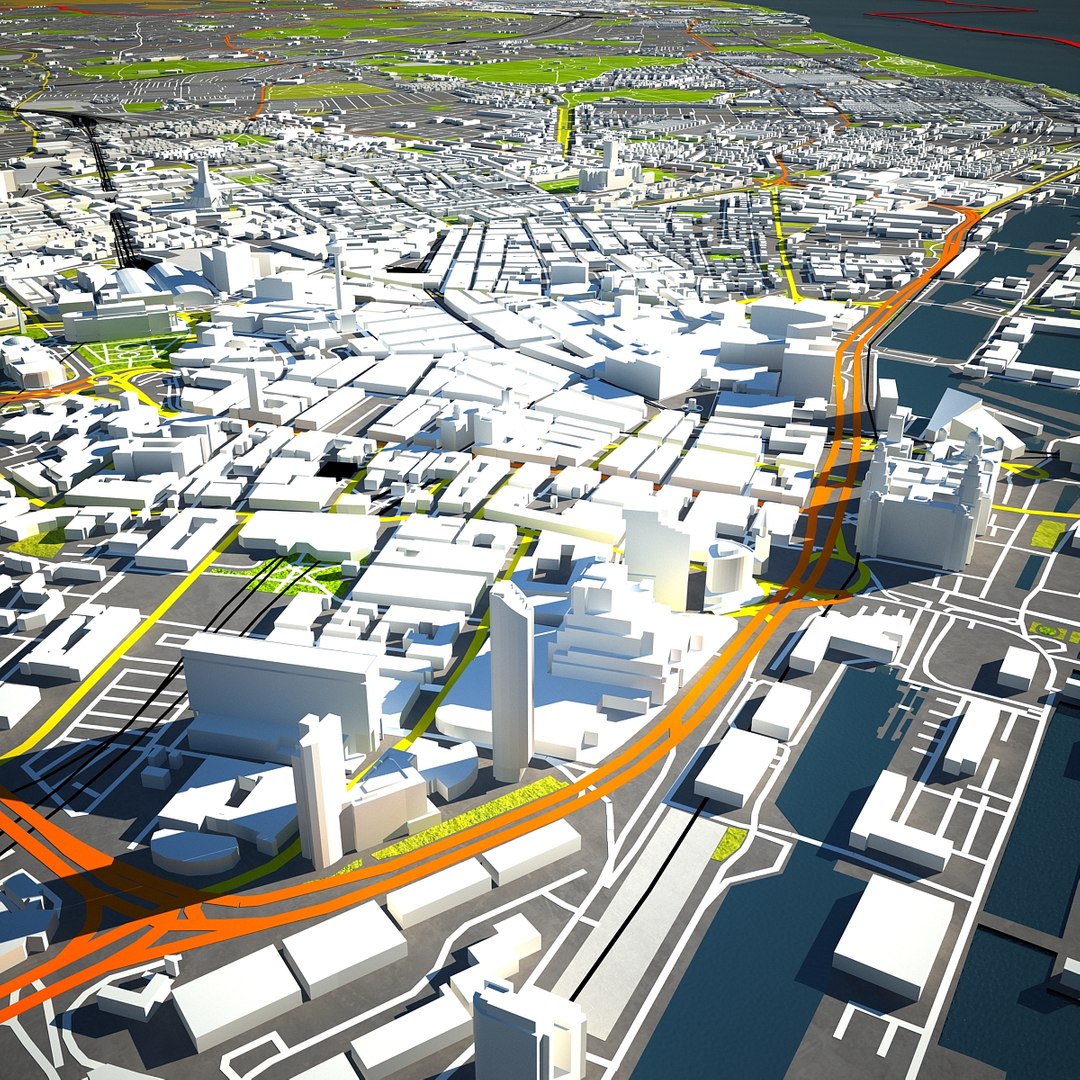 3D Liverpool Skyline Model - TurboSquid 1447989