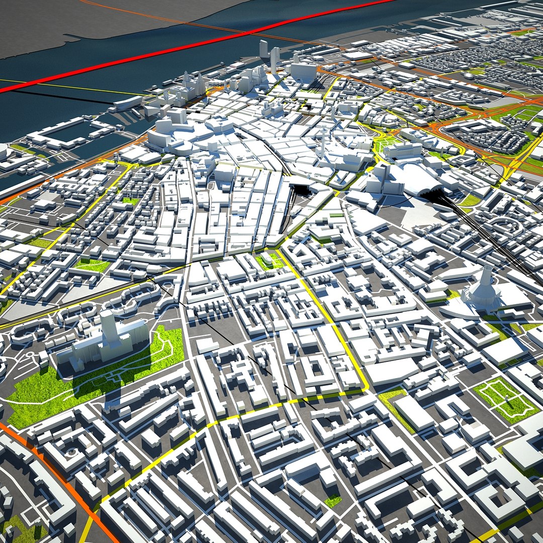 3D Liverpool Skyline Model - TurboSquid 1447989