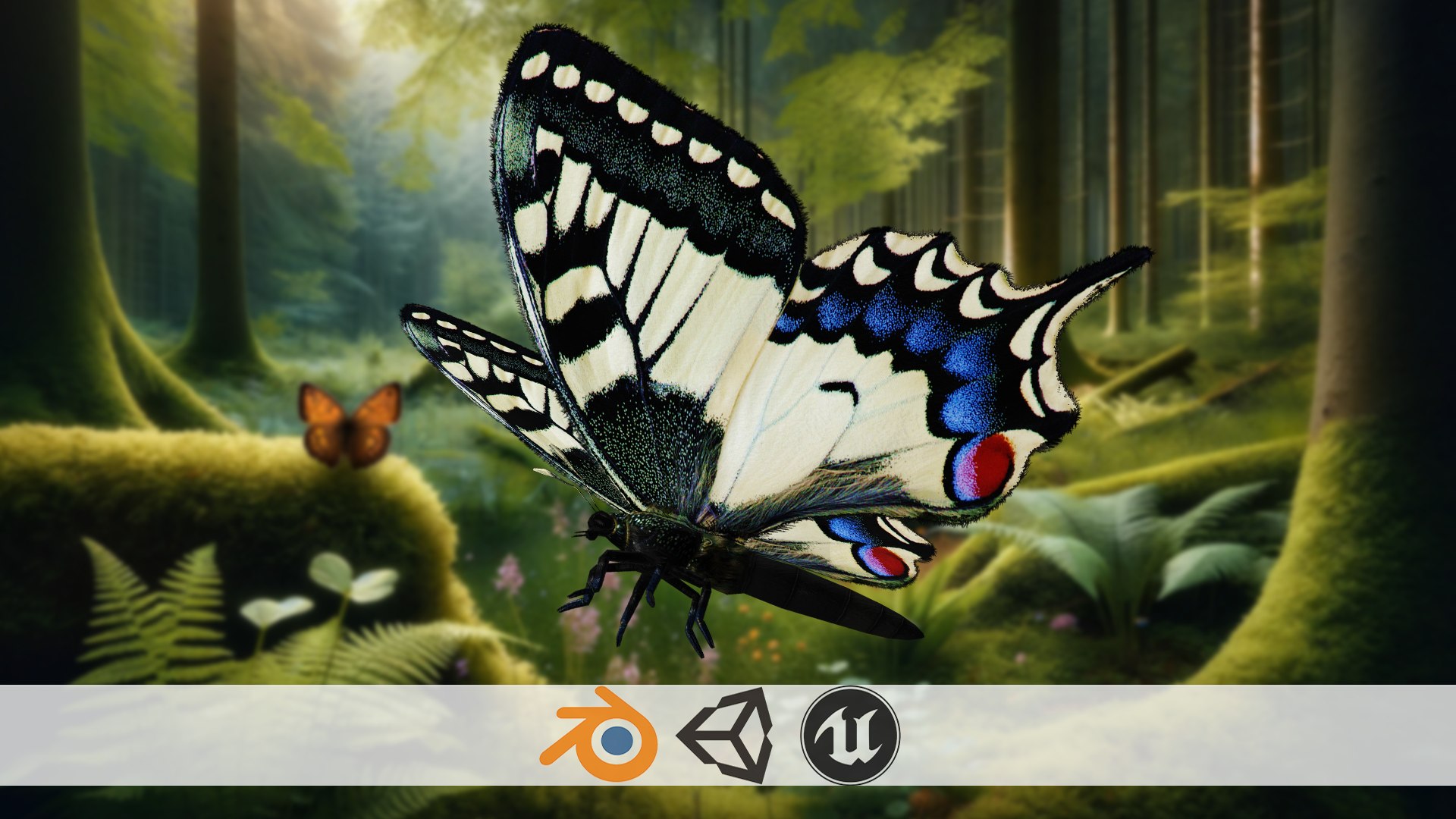 Winged Elegance 3D Butterfly Model Low-poly 3D Model Model - TurboSquid ...