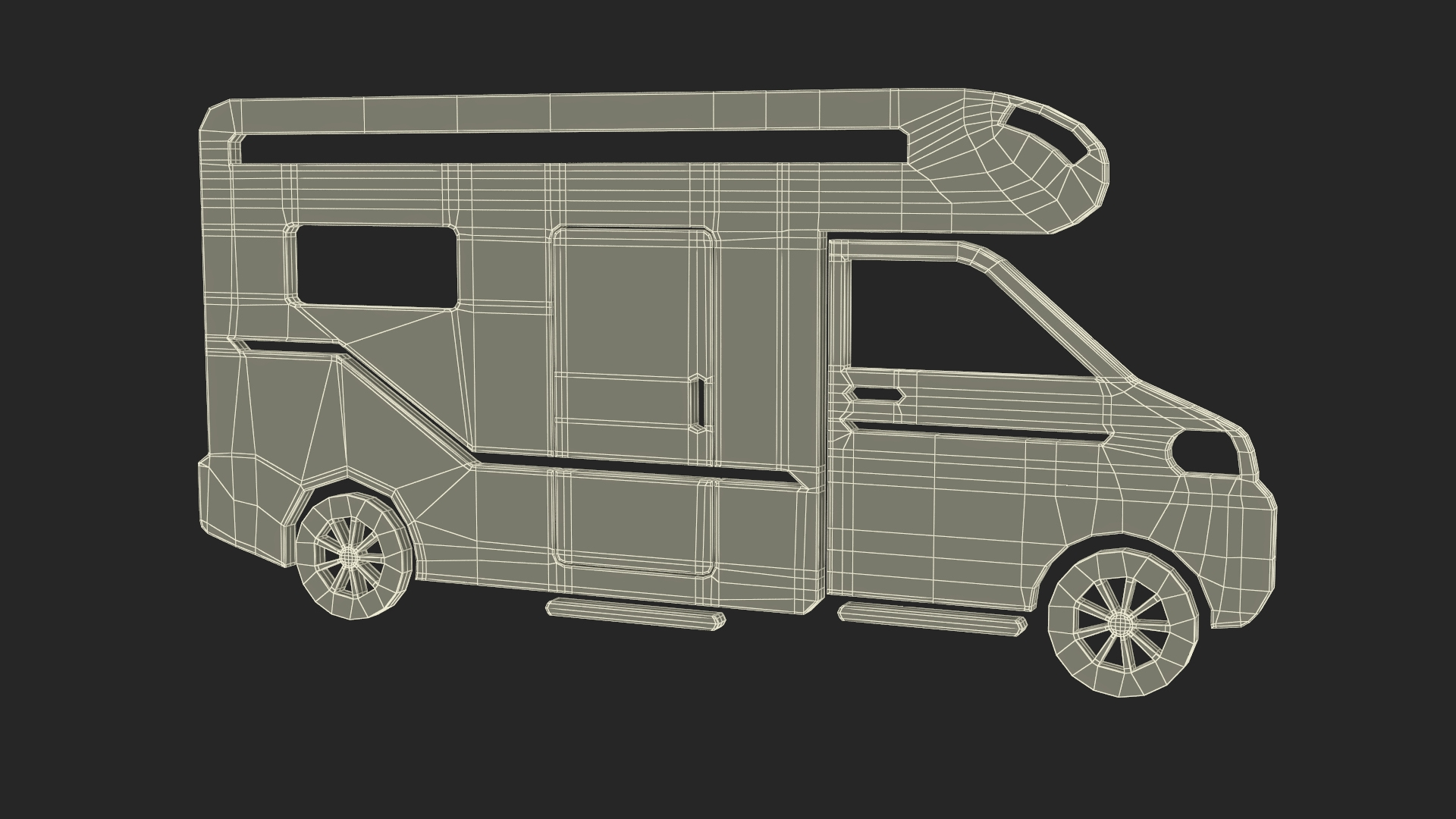 3D Camper Van Silhouette Model - TurboSquid 2221472