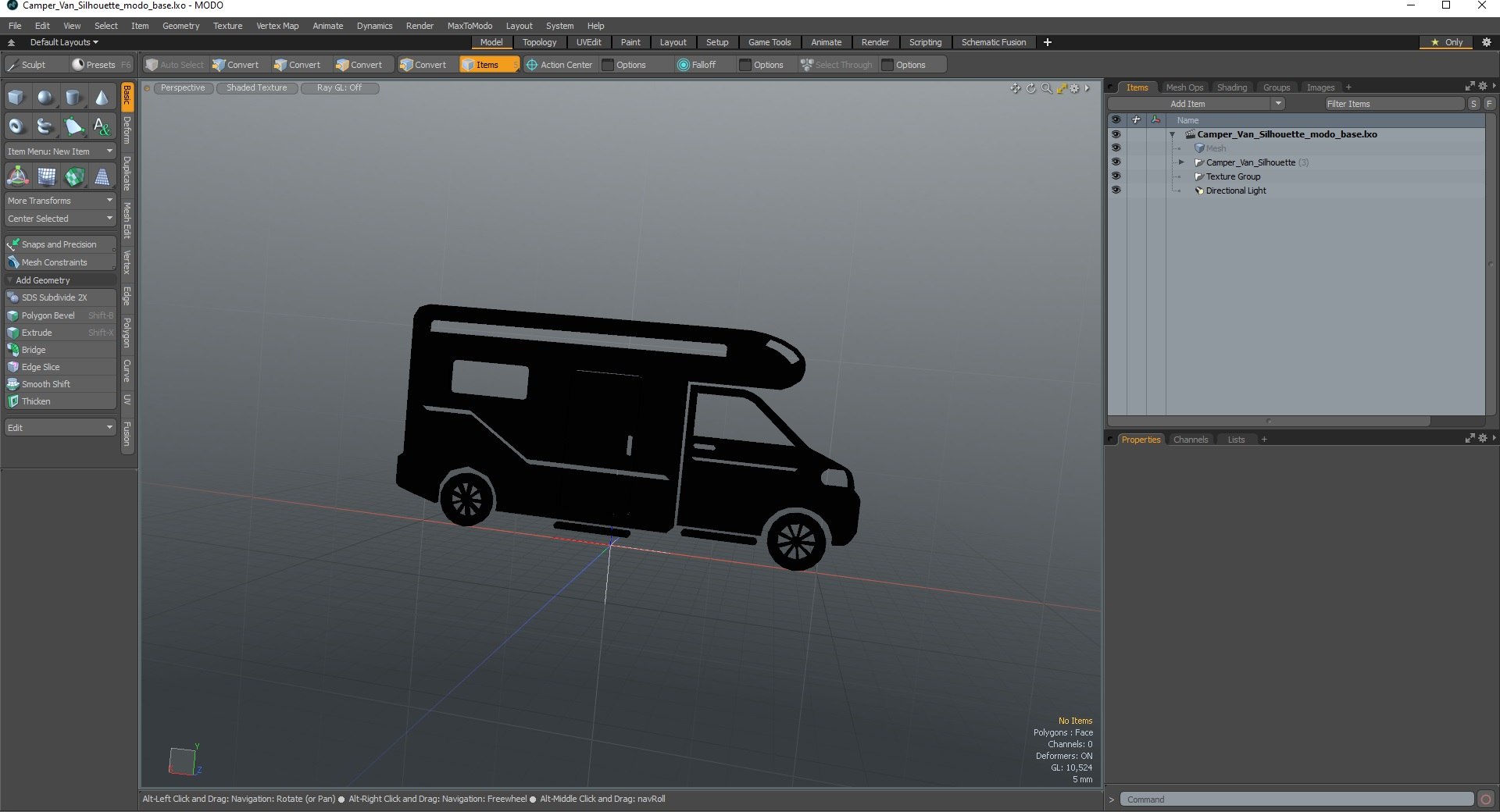 3D Camper Van Silhouette Model - TurboSquid 2221472