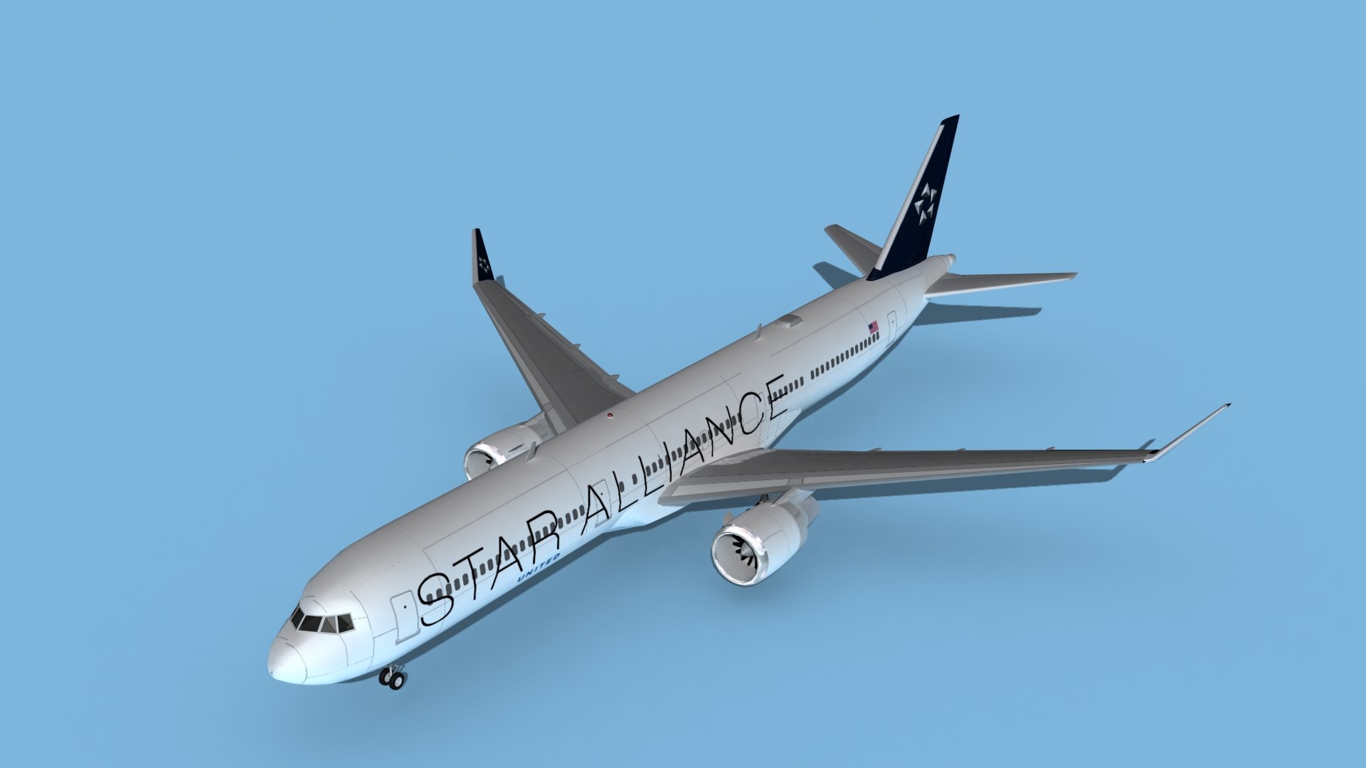 Boeing 767-400 Star Alliance 3D Model - TurboSquid 1912374