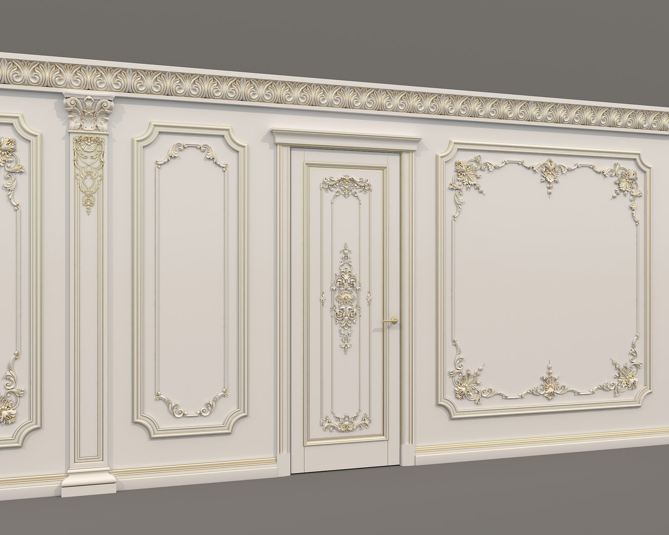 Wall Molding In Classic French Style 32 3D Model - TurboSquid 2198080