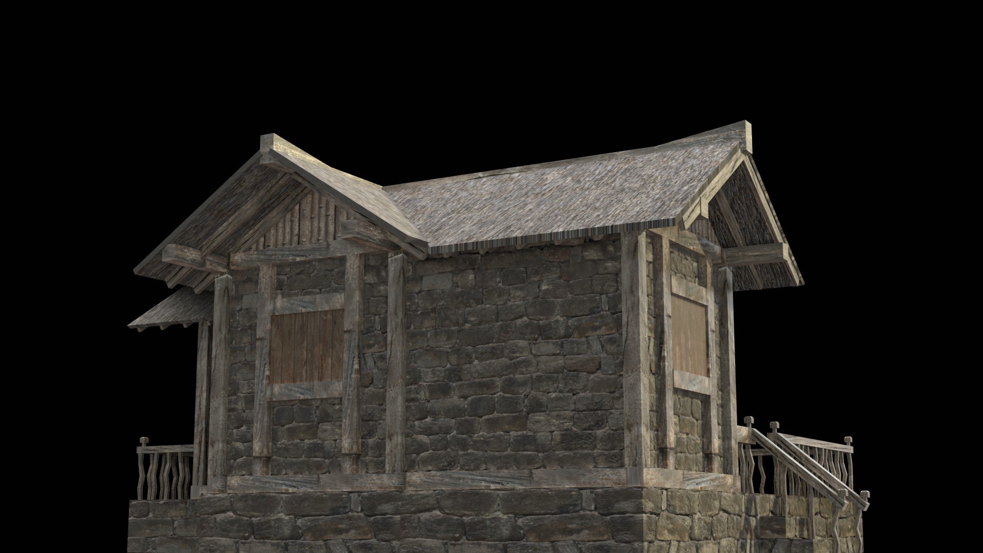 3D Village House Low Poly Medieval House Model - TurboSquid 2331665