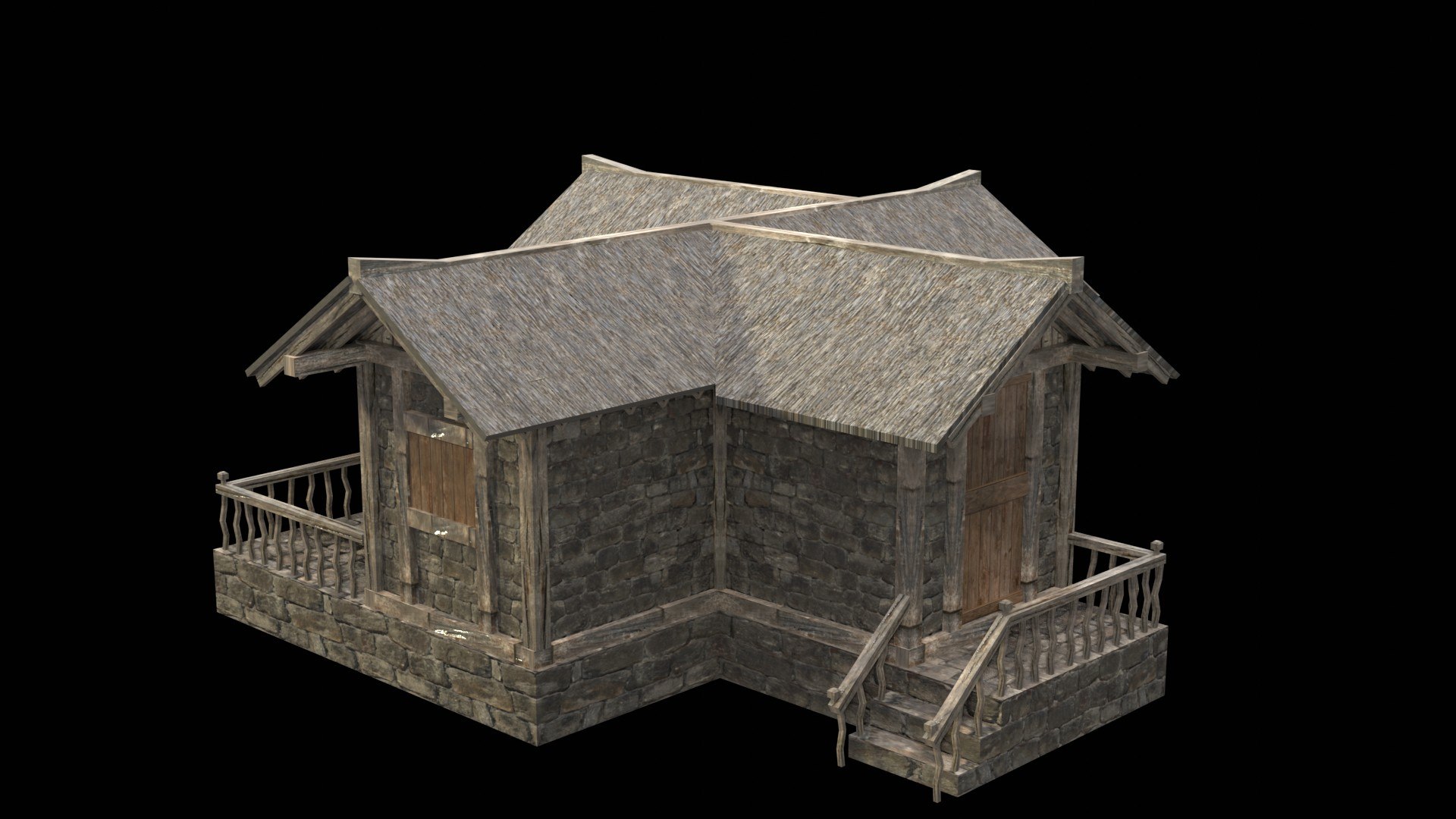 3D Village House Low Poly Medieval House Model - TurboSquid 2331665