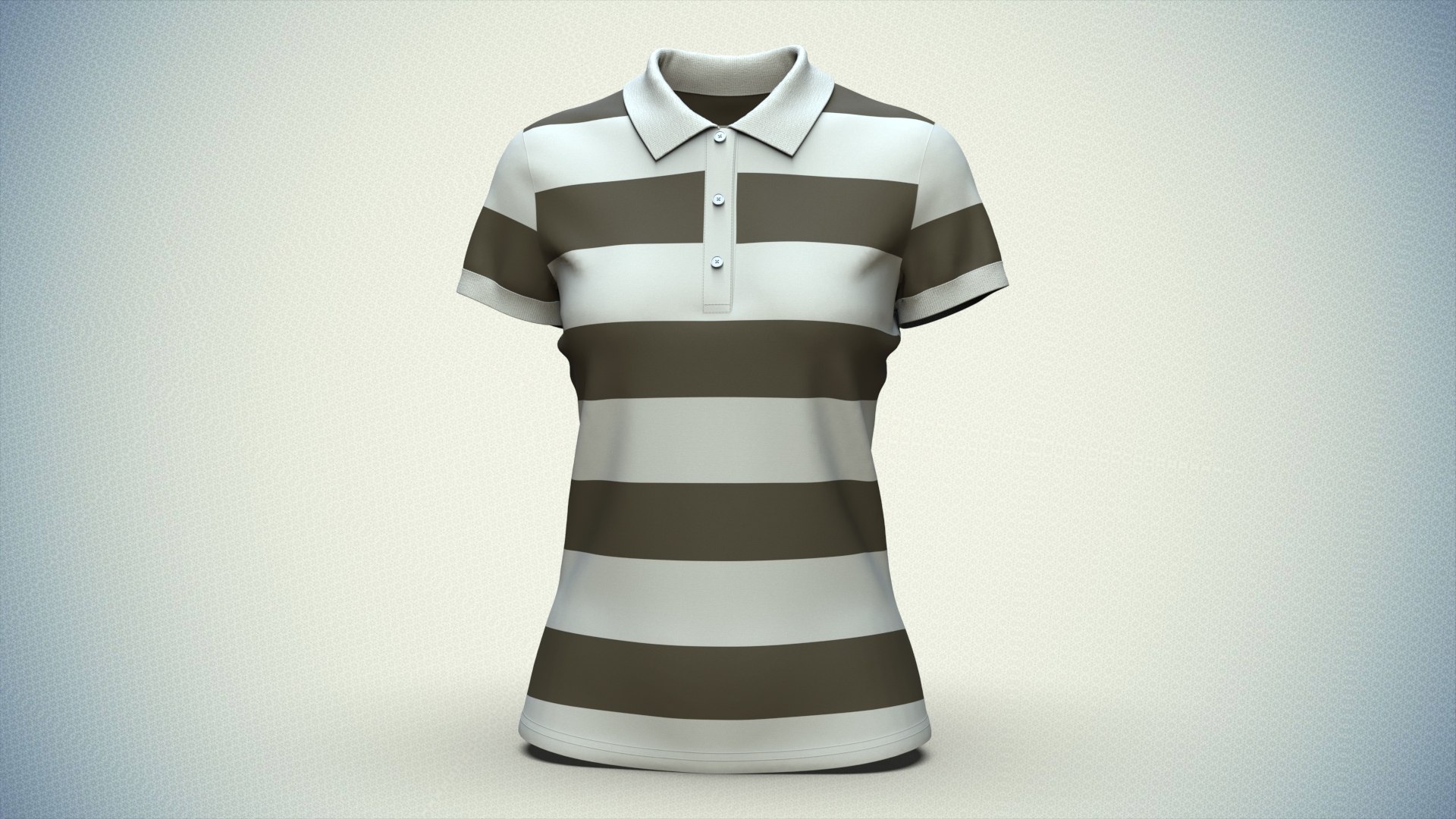 3D Women short sleeved regular fit polo shirt model - TurboSquid 2084481