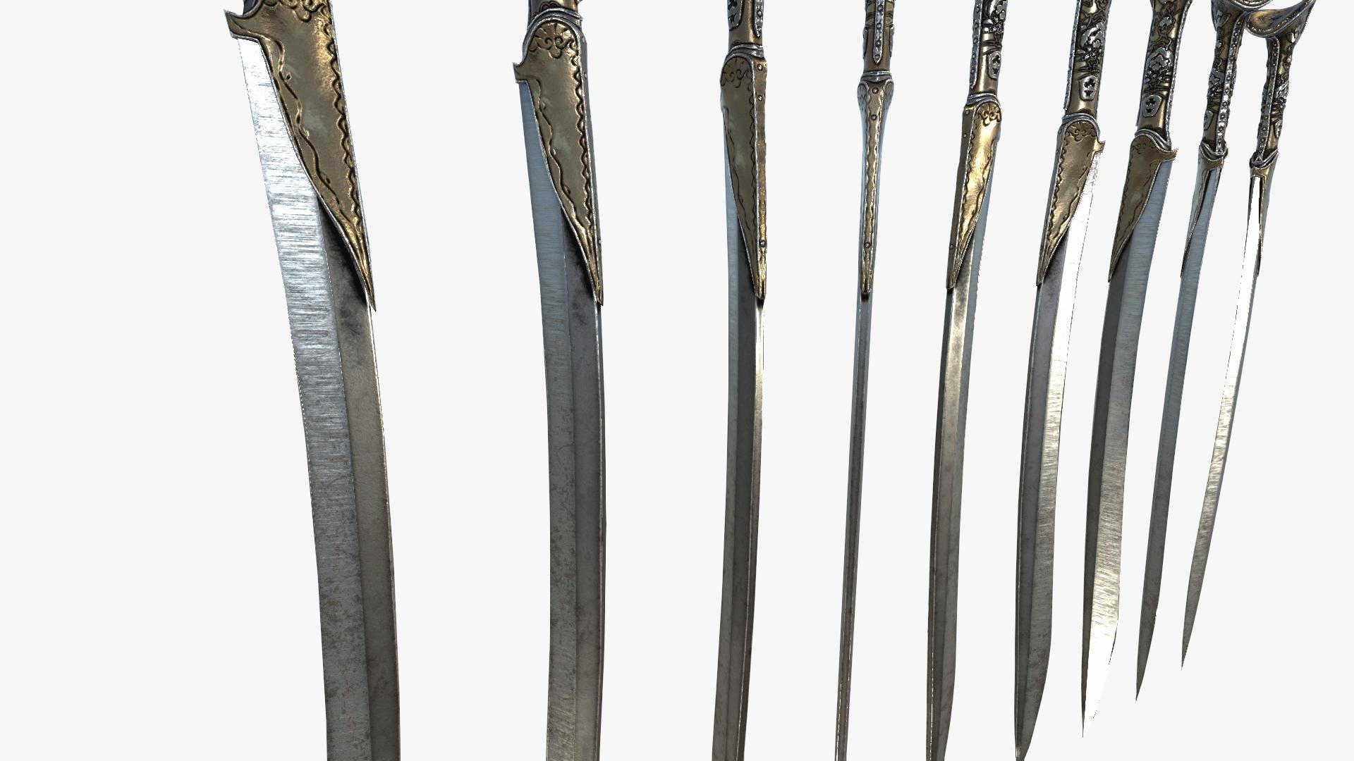 Fantasy Sword RPG Ottoman Yatagan Yataghan Ataghan Varsak Kilij Pusat ...