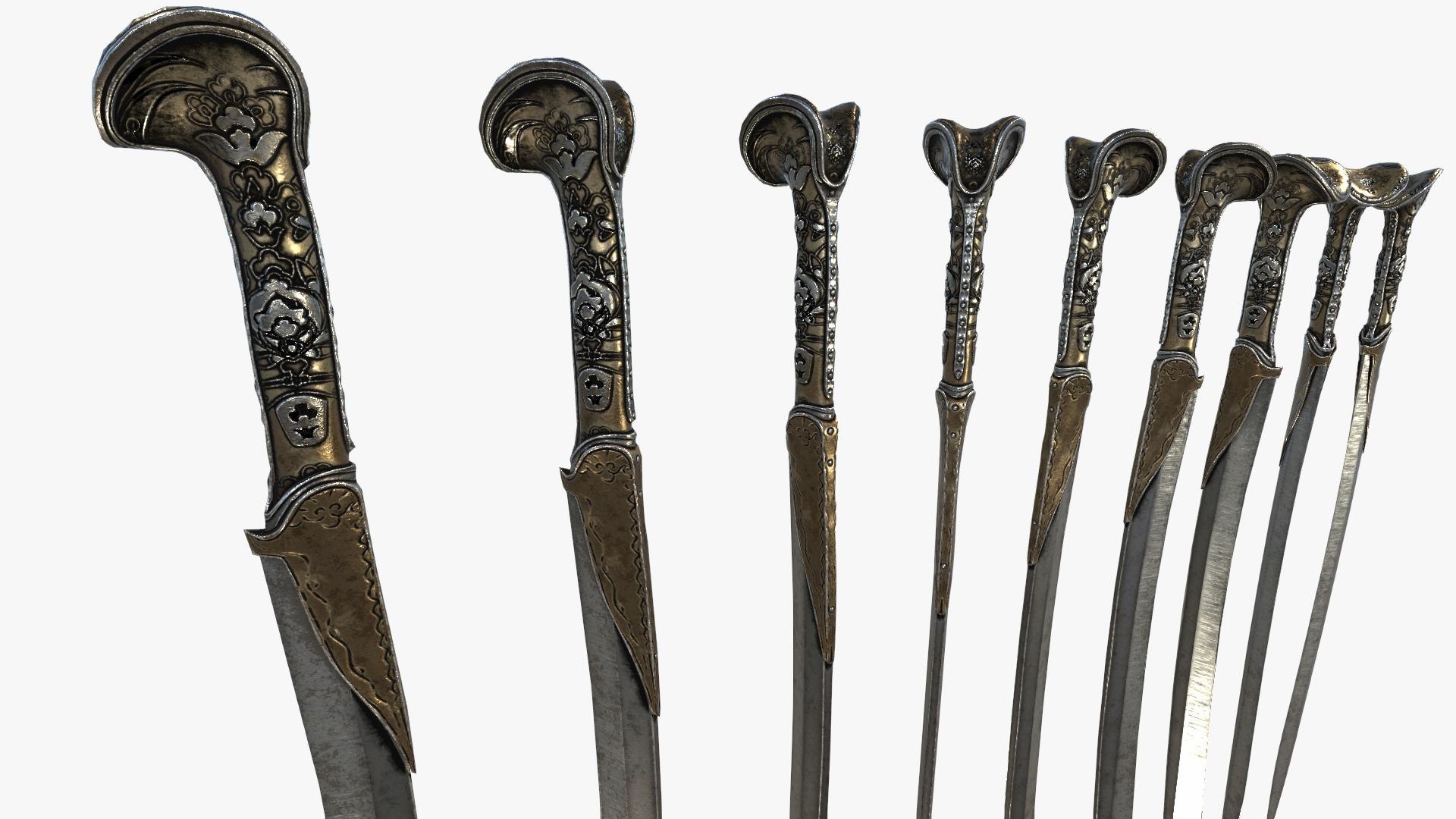 Fantasy Sword RPG Ottoman Yatagan Yataghan Ataghan Varsak Kilij Pusat ...