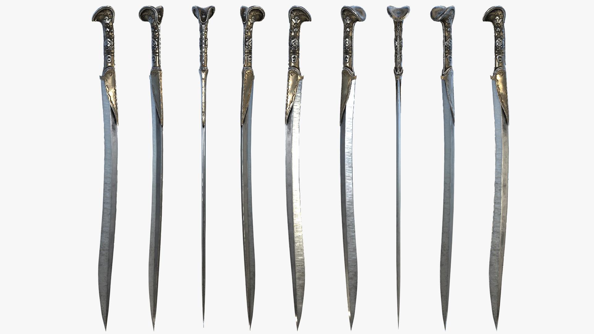 Fantasy Sword RPG Ottoman Yatagan Yataghan Ataghan Varsak Kilij Pusat ...