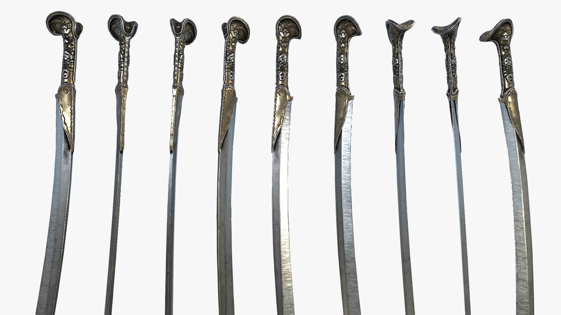 Fantasy Sword RPG Ottoman Yatagan Yataghan Ataghan Varsak Kilij Pusat ...