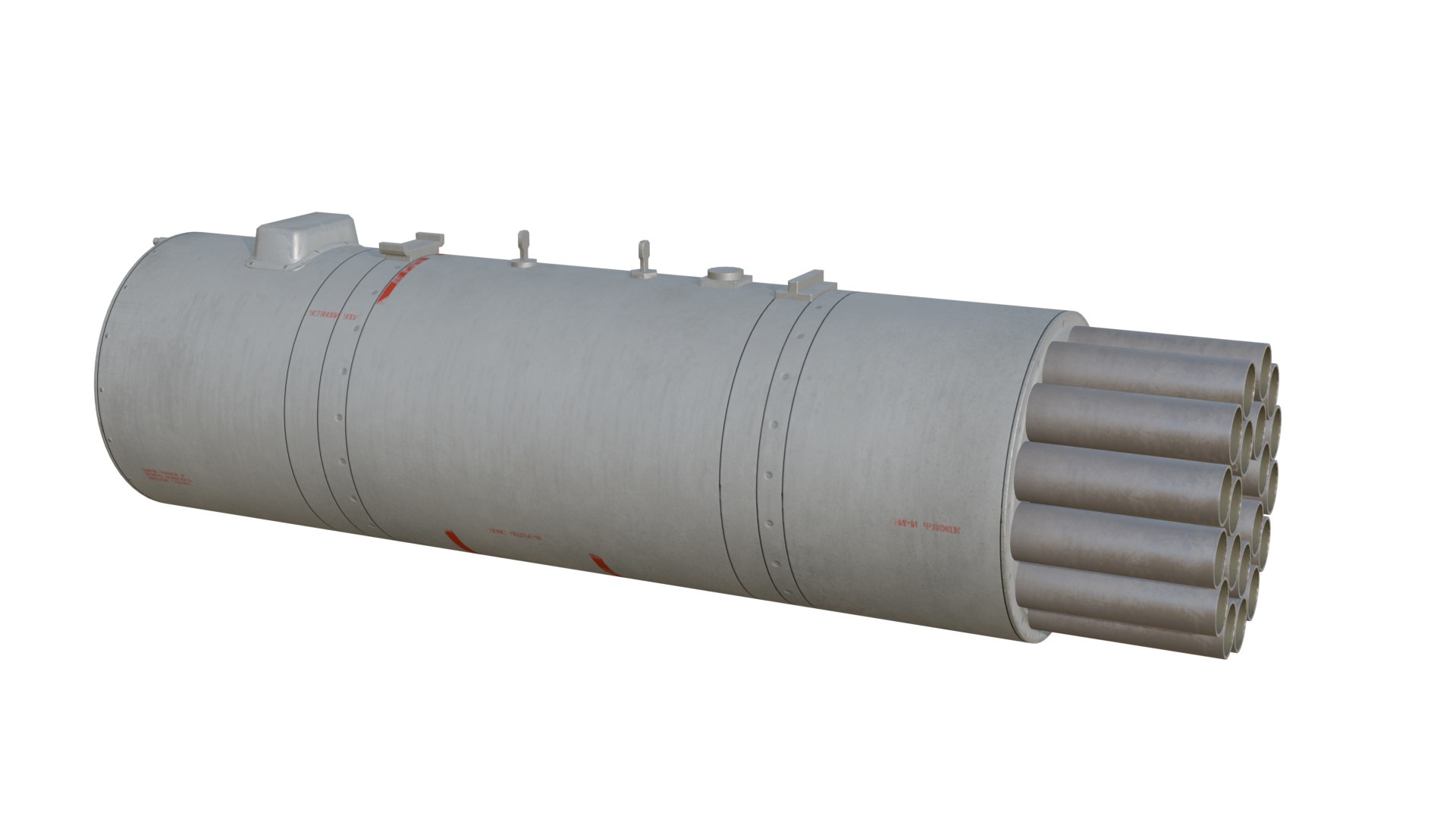 B8B20 Helicopter Unguided Rocket Pod Game Ready Model PBR 3D ...