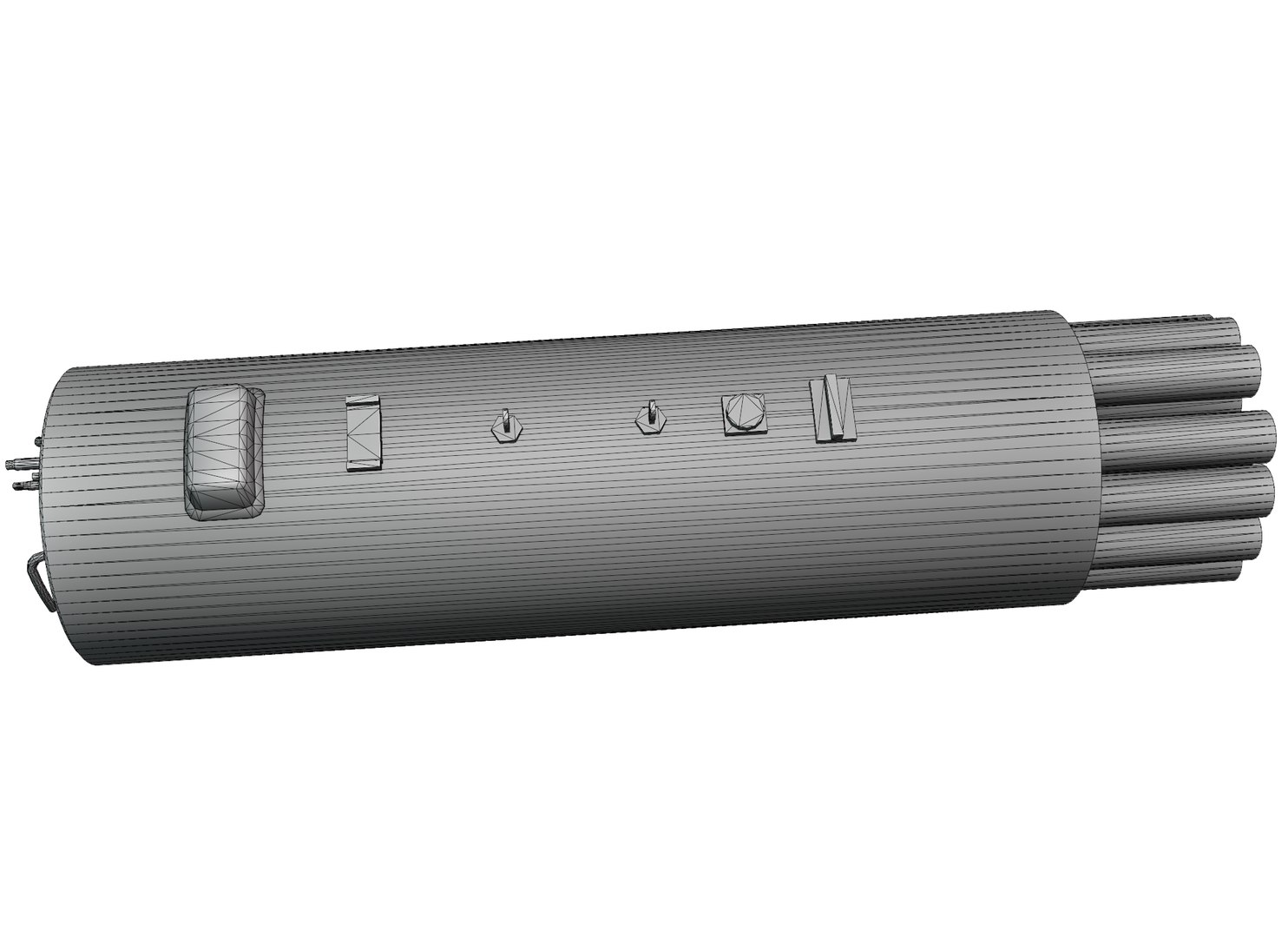 B8B20 Helicopter Unguided Rocket Pod Game Ready Model PBR 3D ...