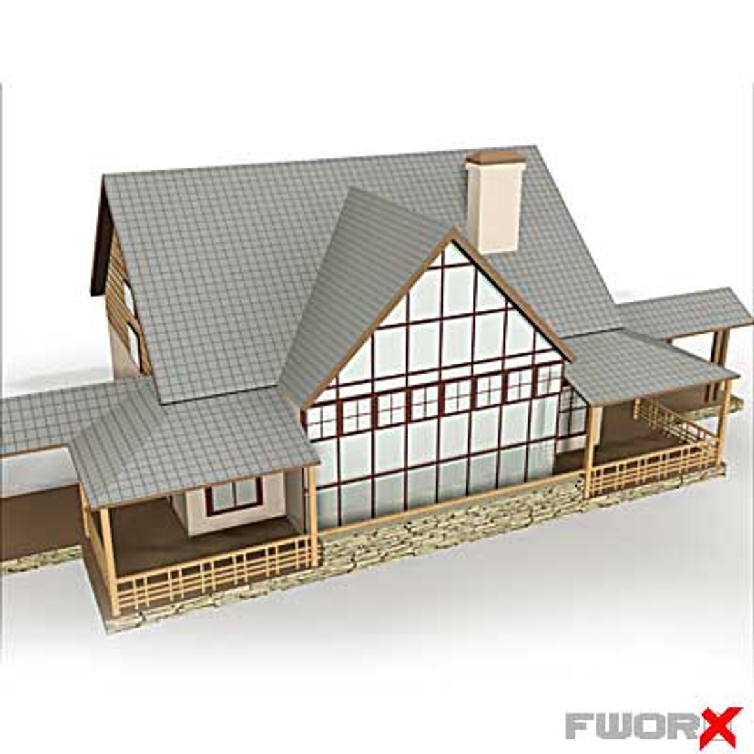 3d Set Small Houses