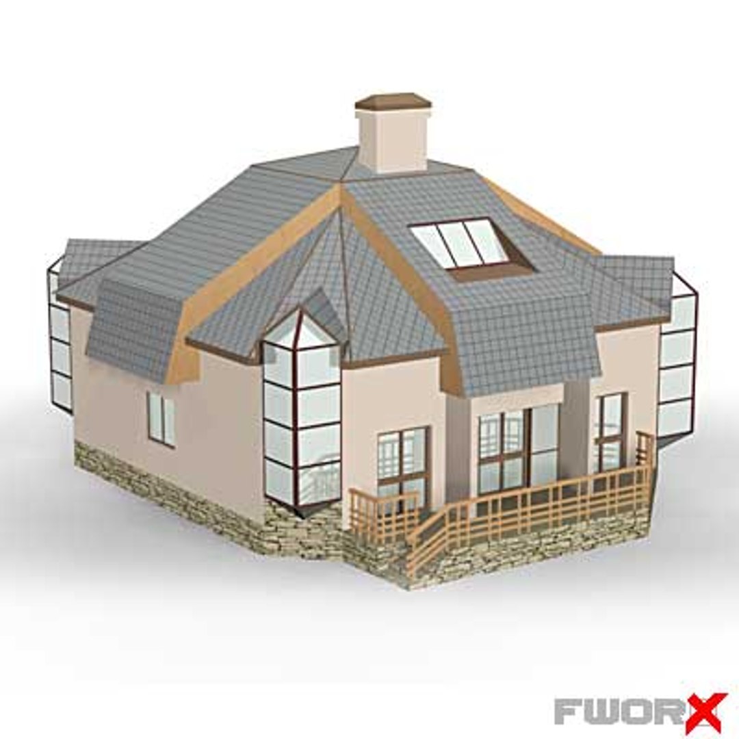 3d Set Small Houses