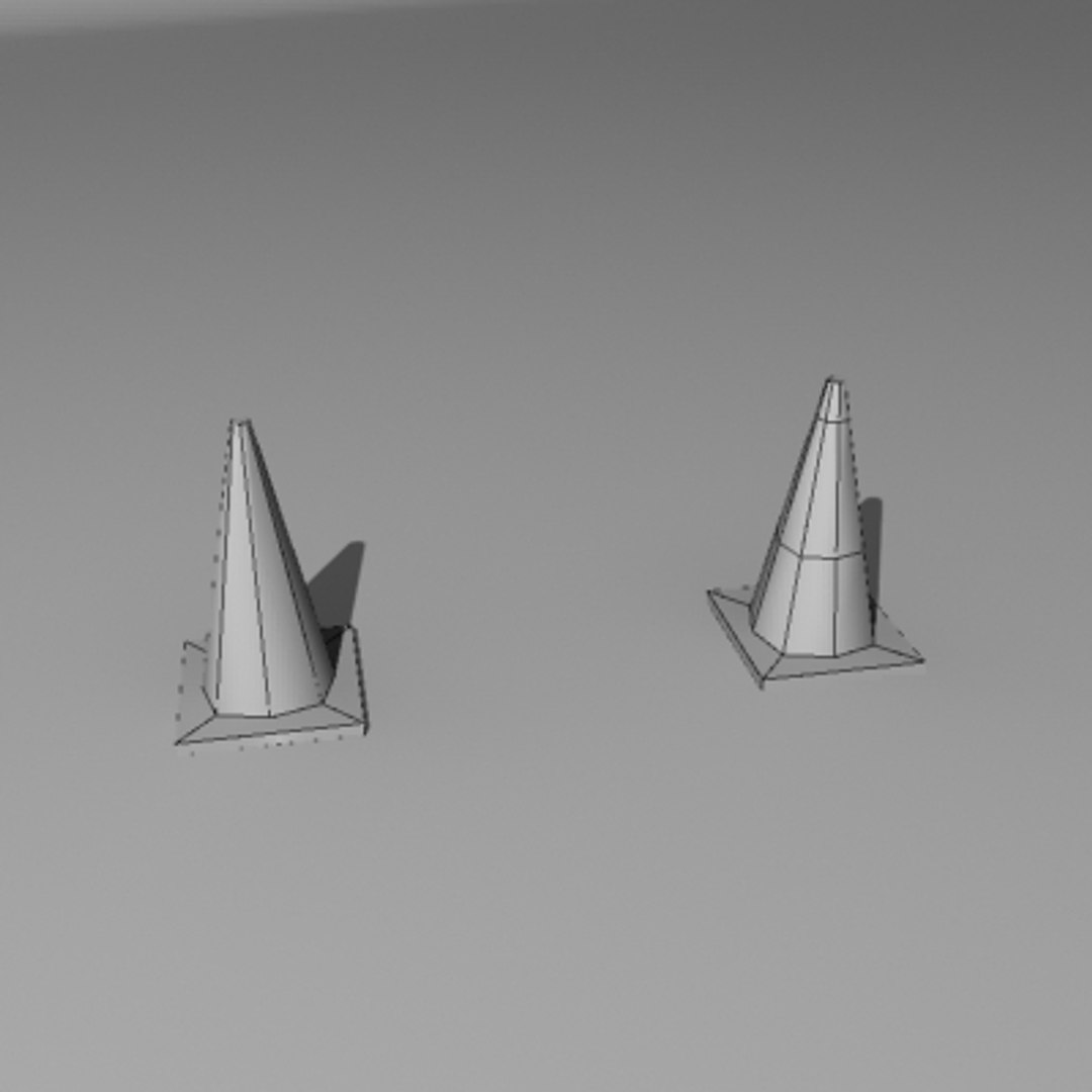 traffic cones 3d model