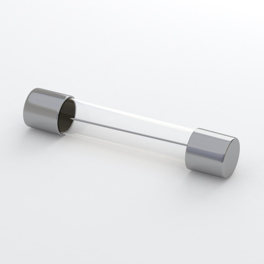 Glass Tube Fuse Silver 01 3D - TurboSquid 2375613