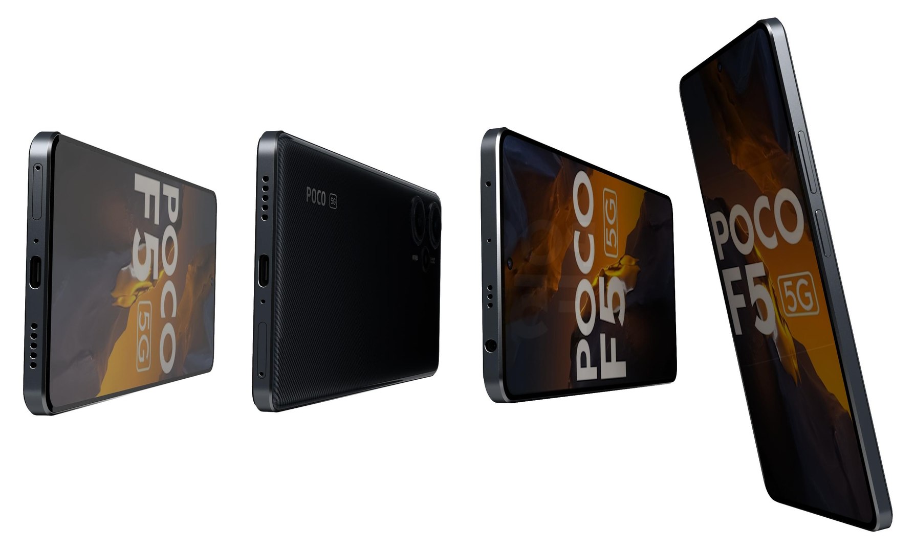 3D Xiaomi Poco F5 Black - TurboSquid 2082724