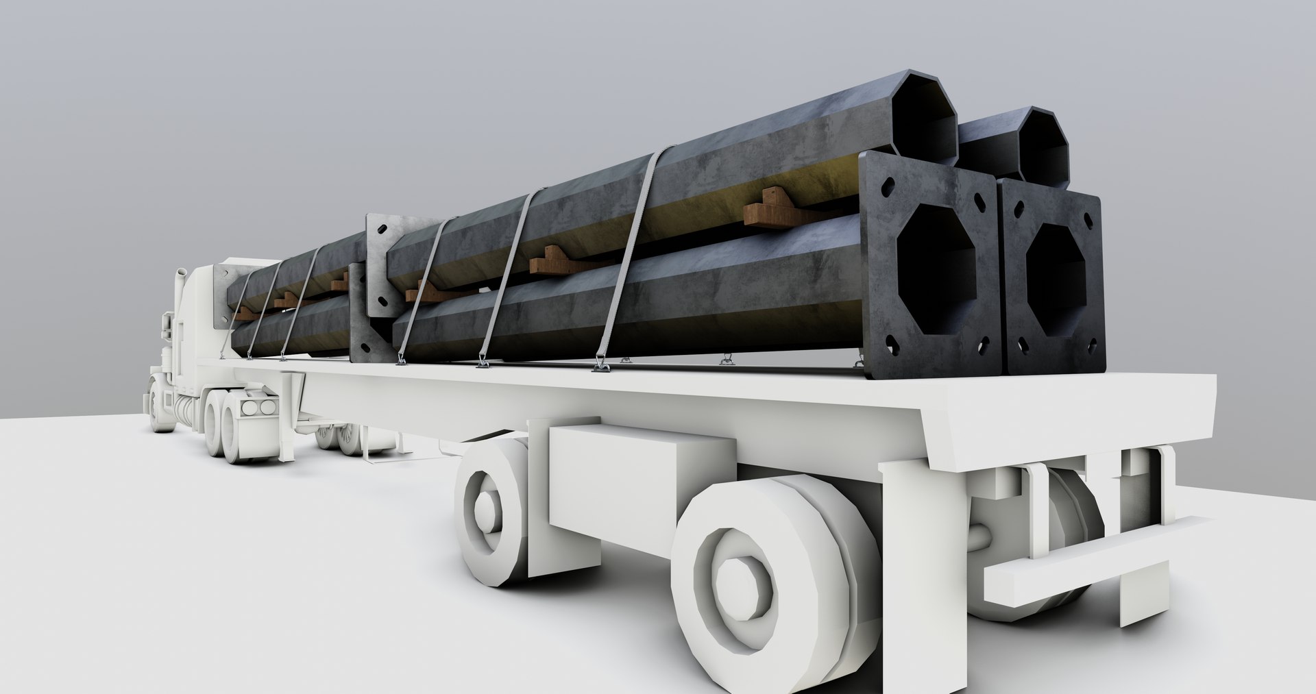 3D CARGO MODELS FOR TRUCK TRAILER-Polygon Pole Type-2 - TurboSquid 2291609